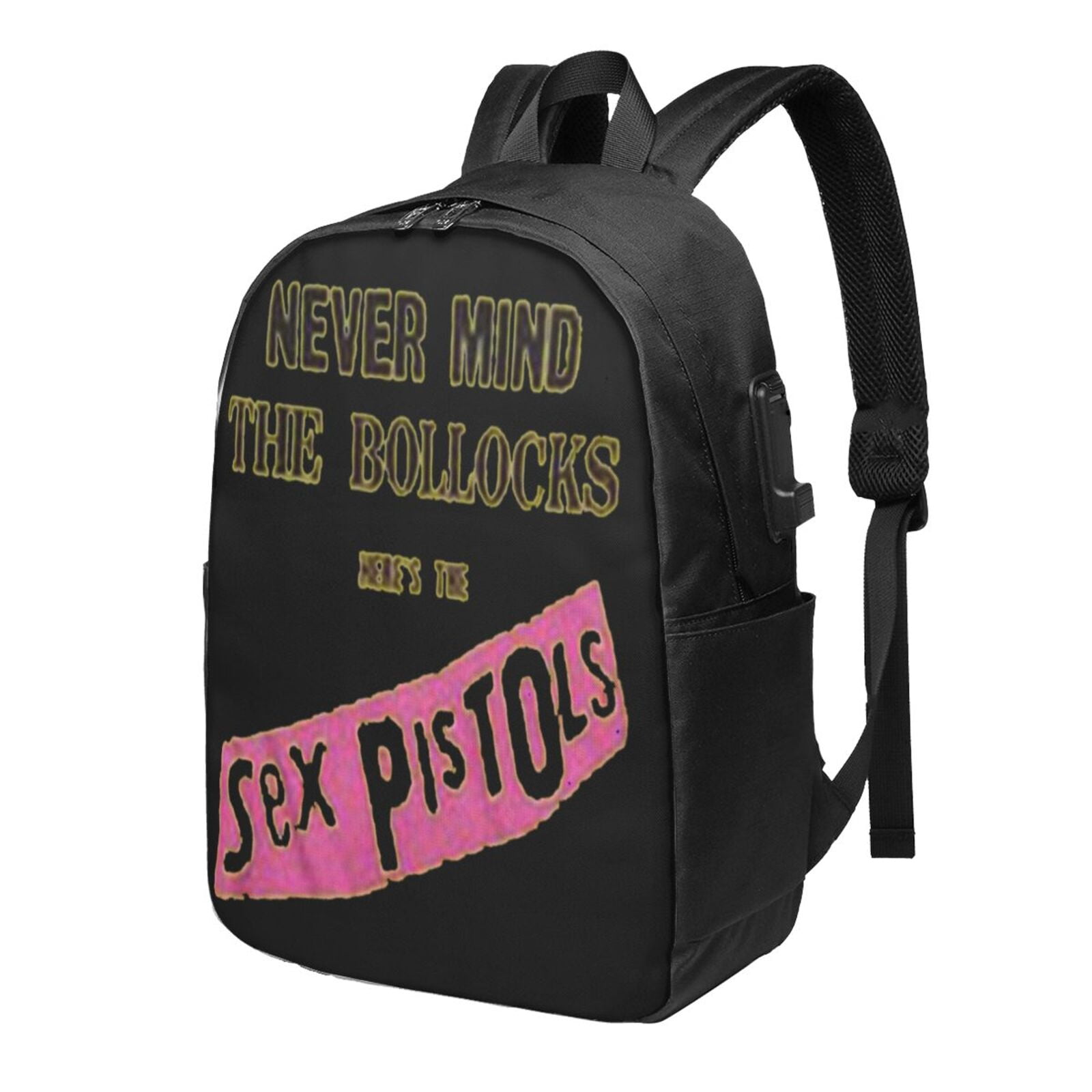 Sex Pistols Yellow Nevermind The Bullocks Backpack Fashion Travel Backpack Laptop Backpack 17