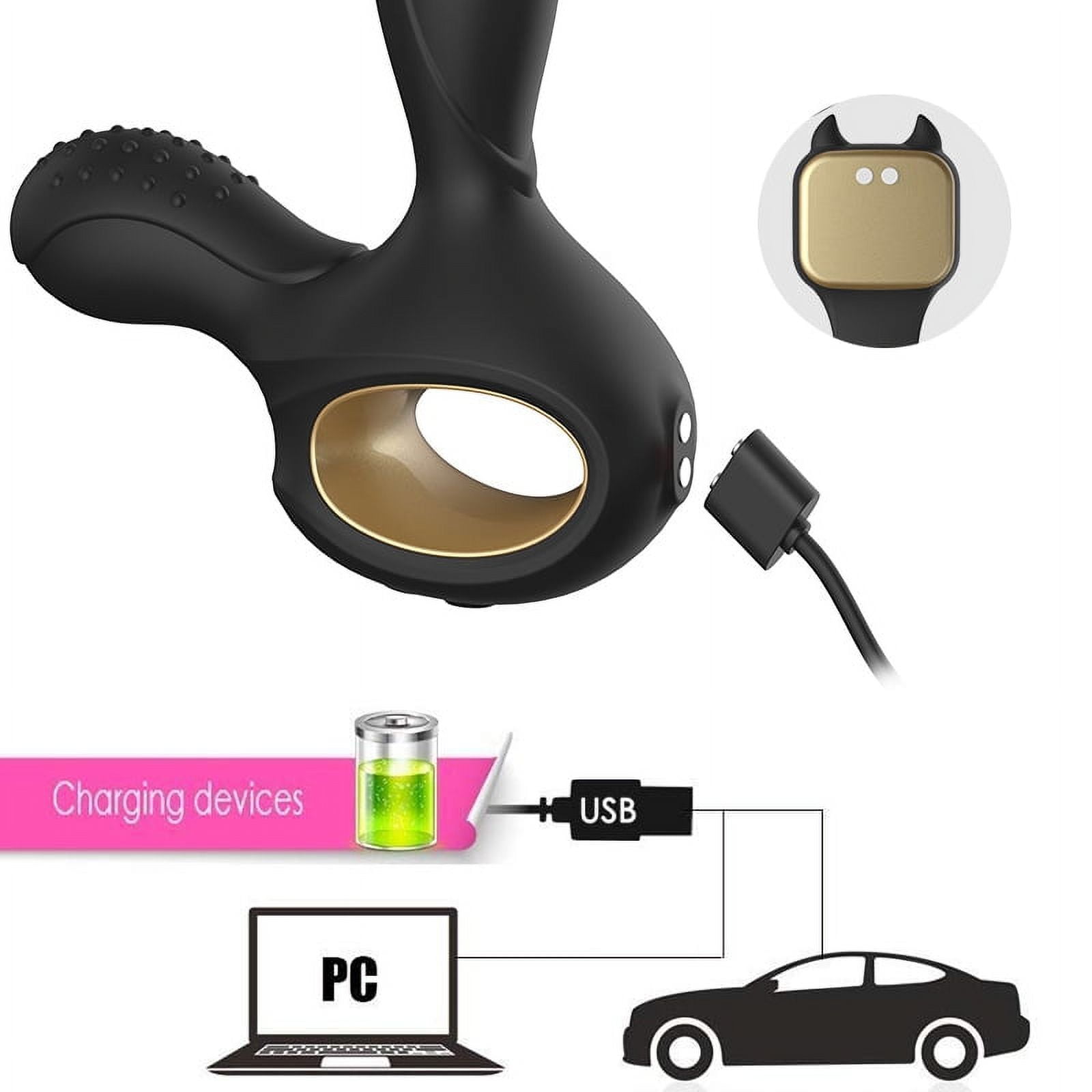 Sex Toy Male Wand Massager Cordless Whisper Quiet Waterproof