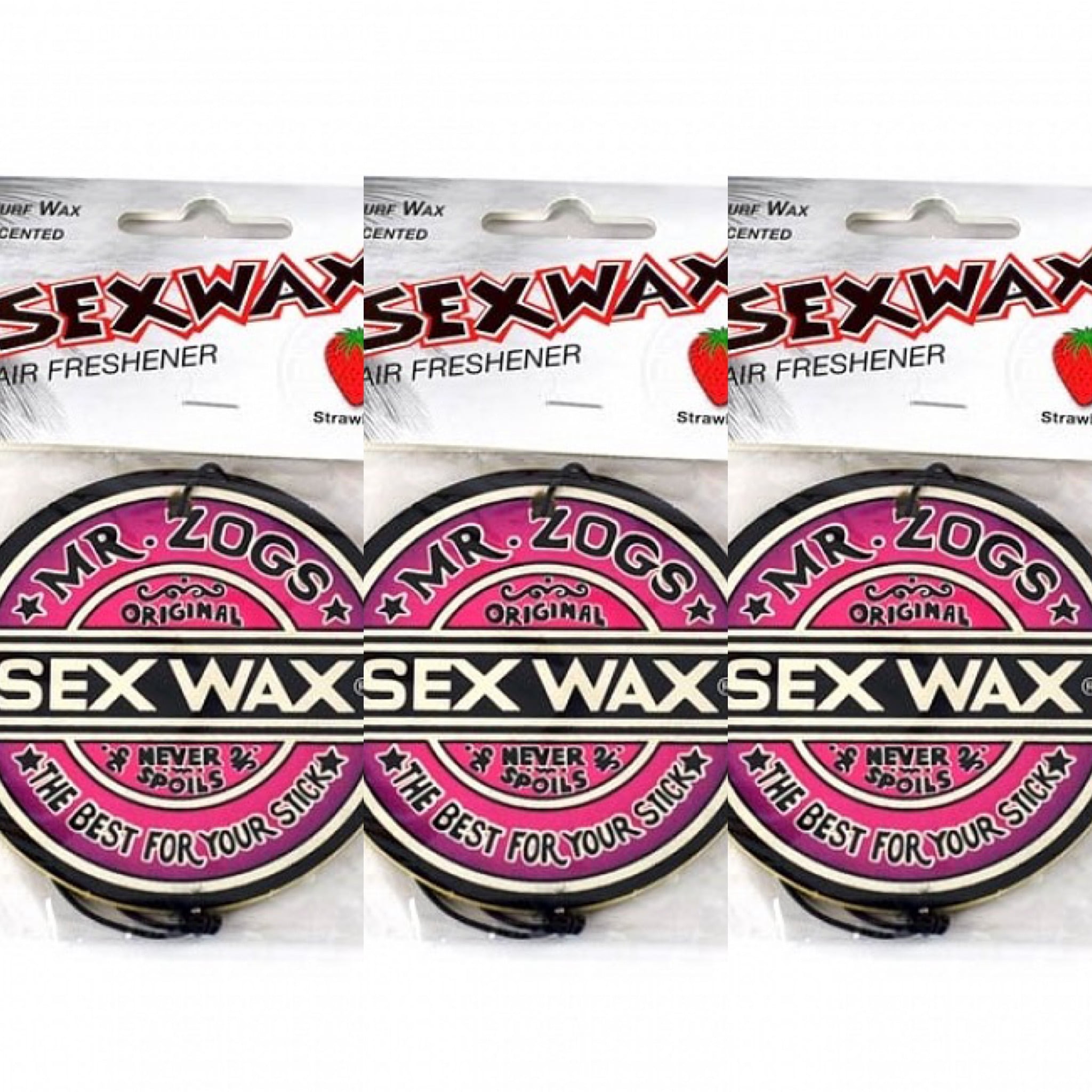 Sex Wax Air Freshener Strawberry 3 Pack