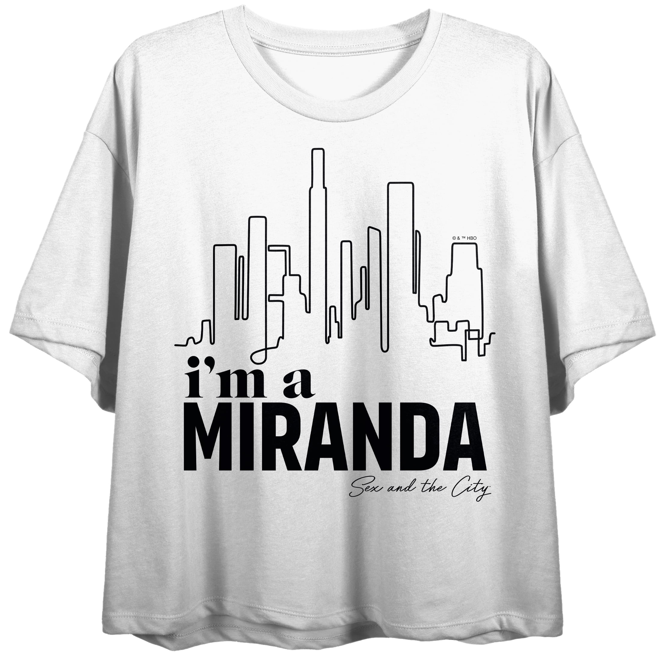 Sex and the City (TV Series) I'm A Miranda City Outline Women's White ...
