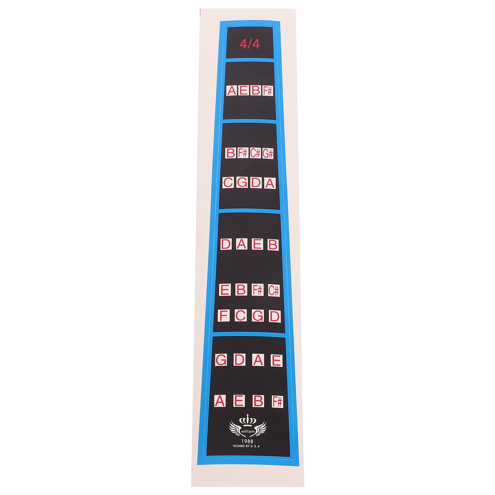 Sexagesimo 4 4 Violin Finger Guide Sticker Intonation Chart For