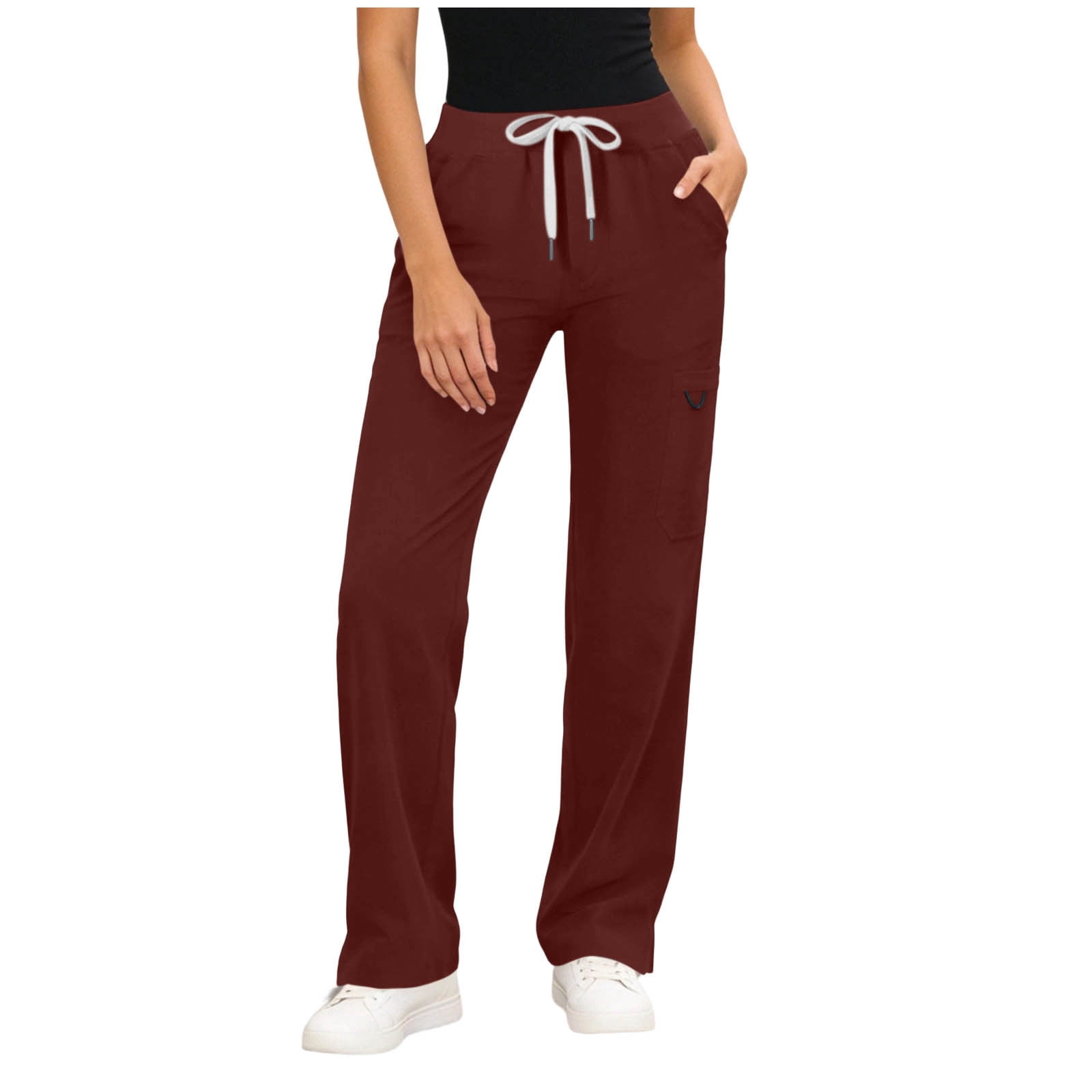 Sexlip Women's Pants All Season relaxed fit elastic waist drawstring ...