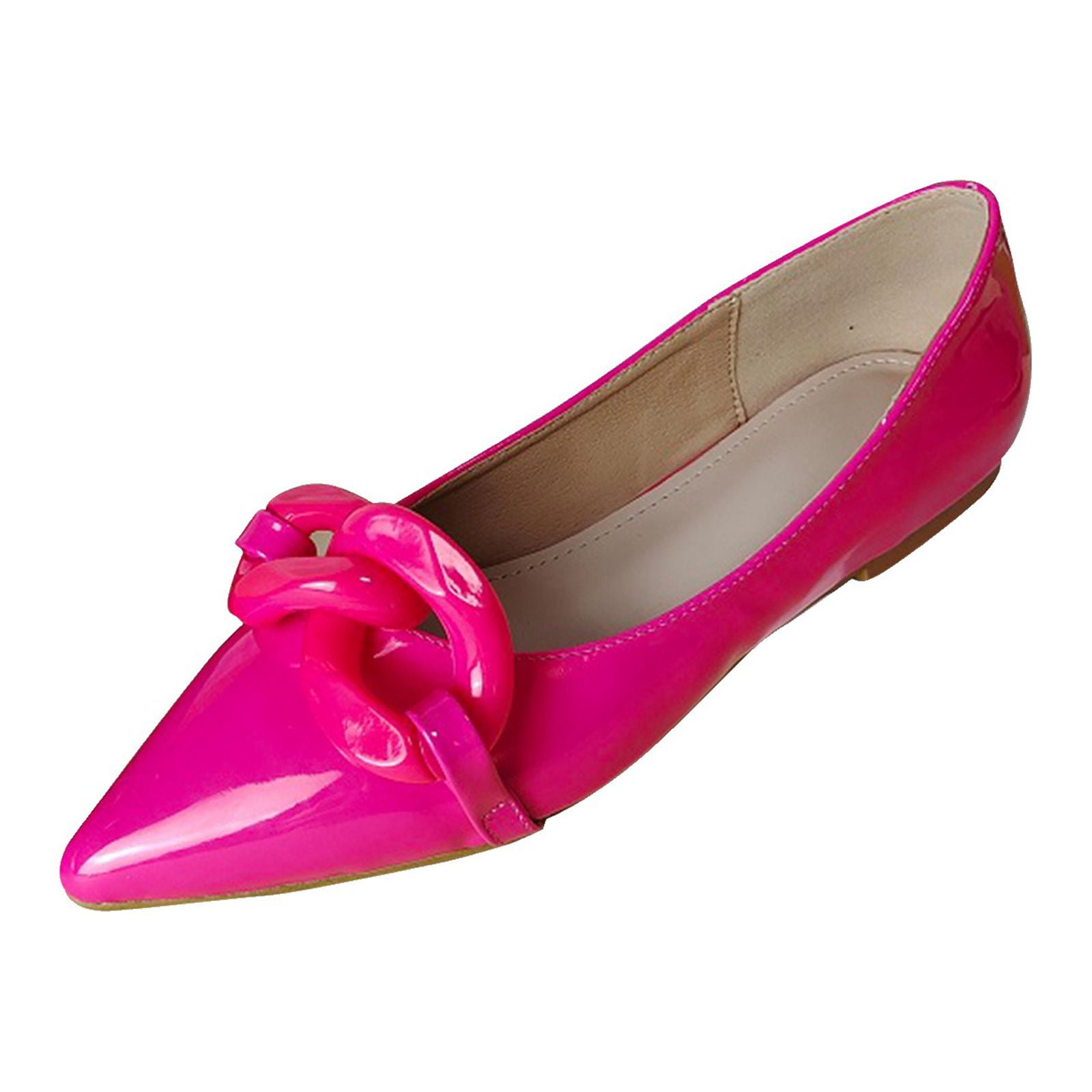 Sexlip Women's Shoes Summer Flat Heels Casual Solid Color Slip-on Chain ...