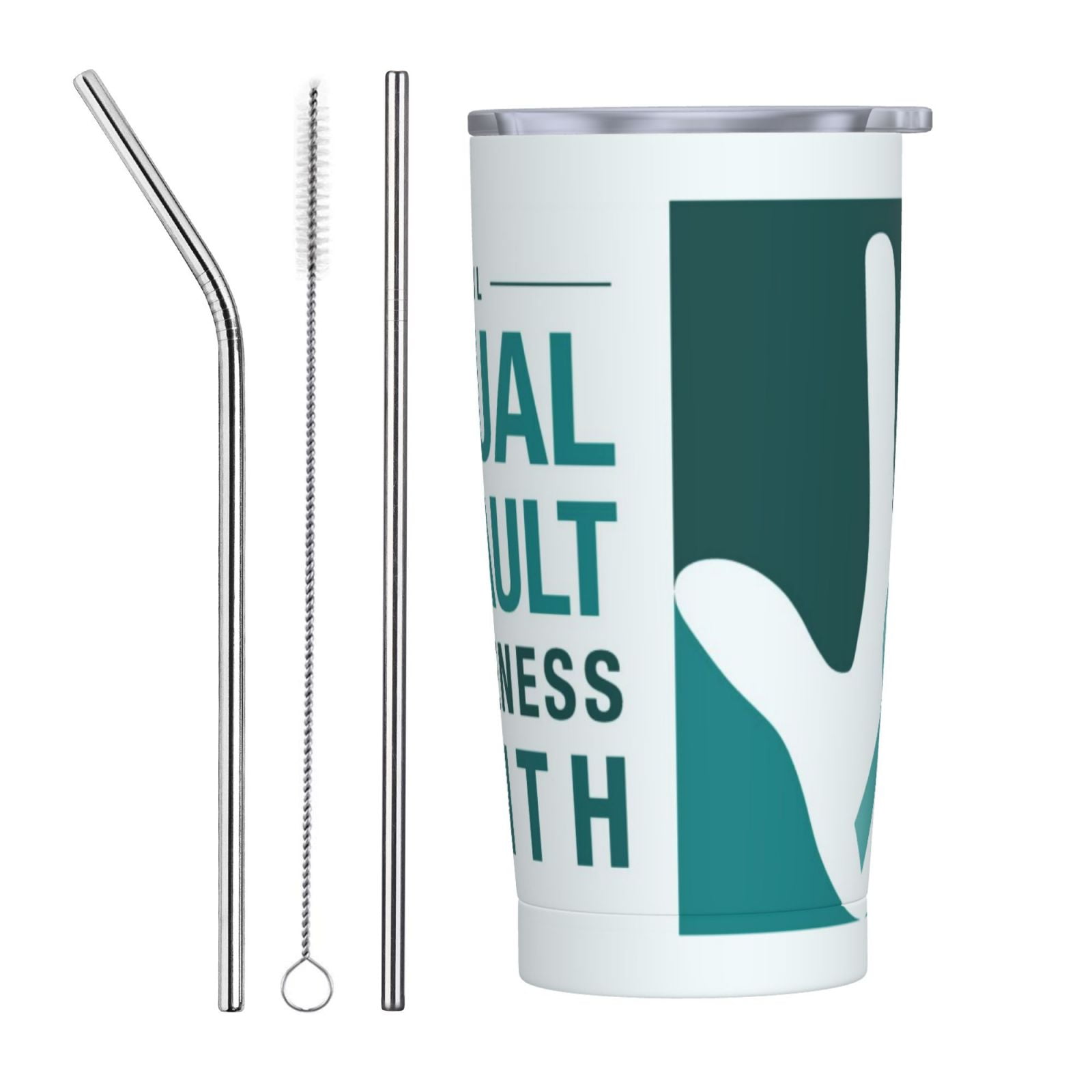 Sexual Assault Awareness Month 20oz Stainless Steel Thermal Cup With ...