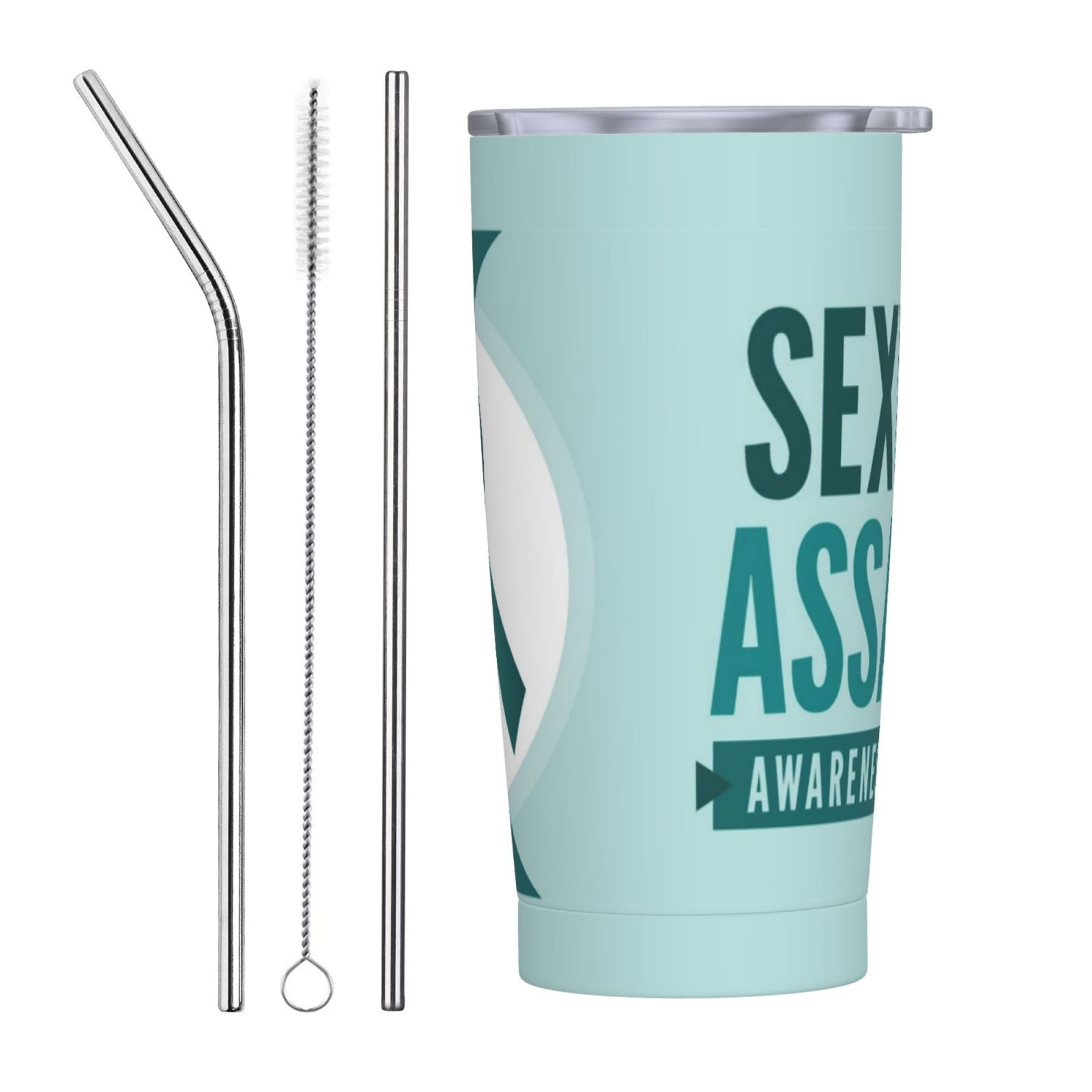 Sexual Assault Awareness Month 20oz Stainless Steel Thermal Cup With ...