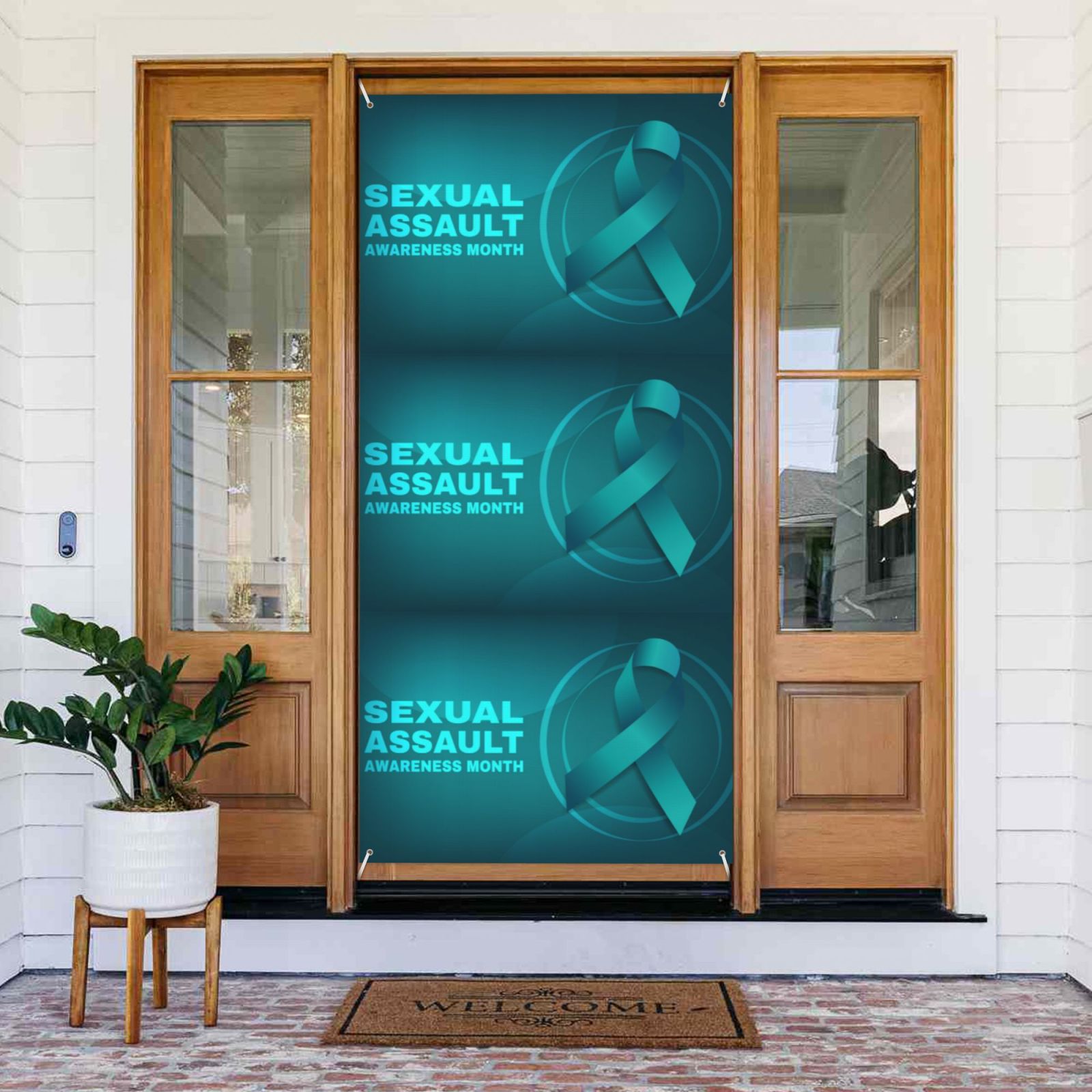 Sexual Assault Awareness Month Door Cover Decoration Backdrop Banner ...