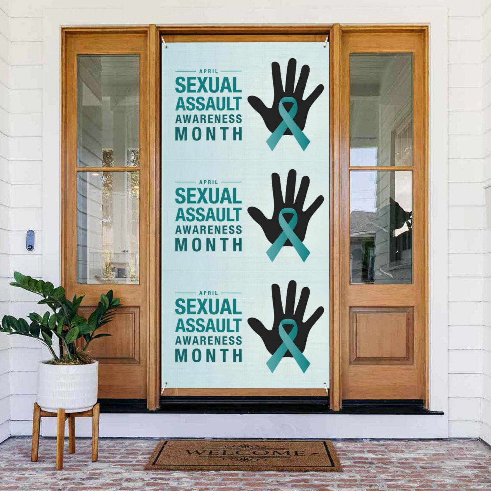 Sexual Assault Awareness Month Door Cover Decoration Backdrop Banner ...