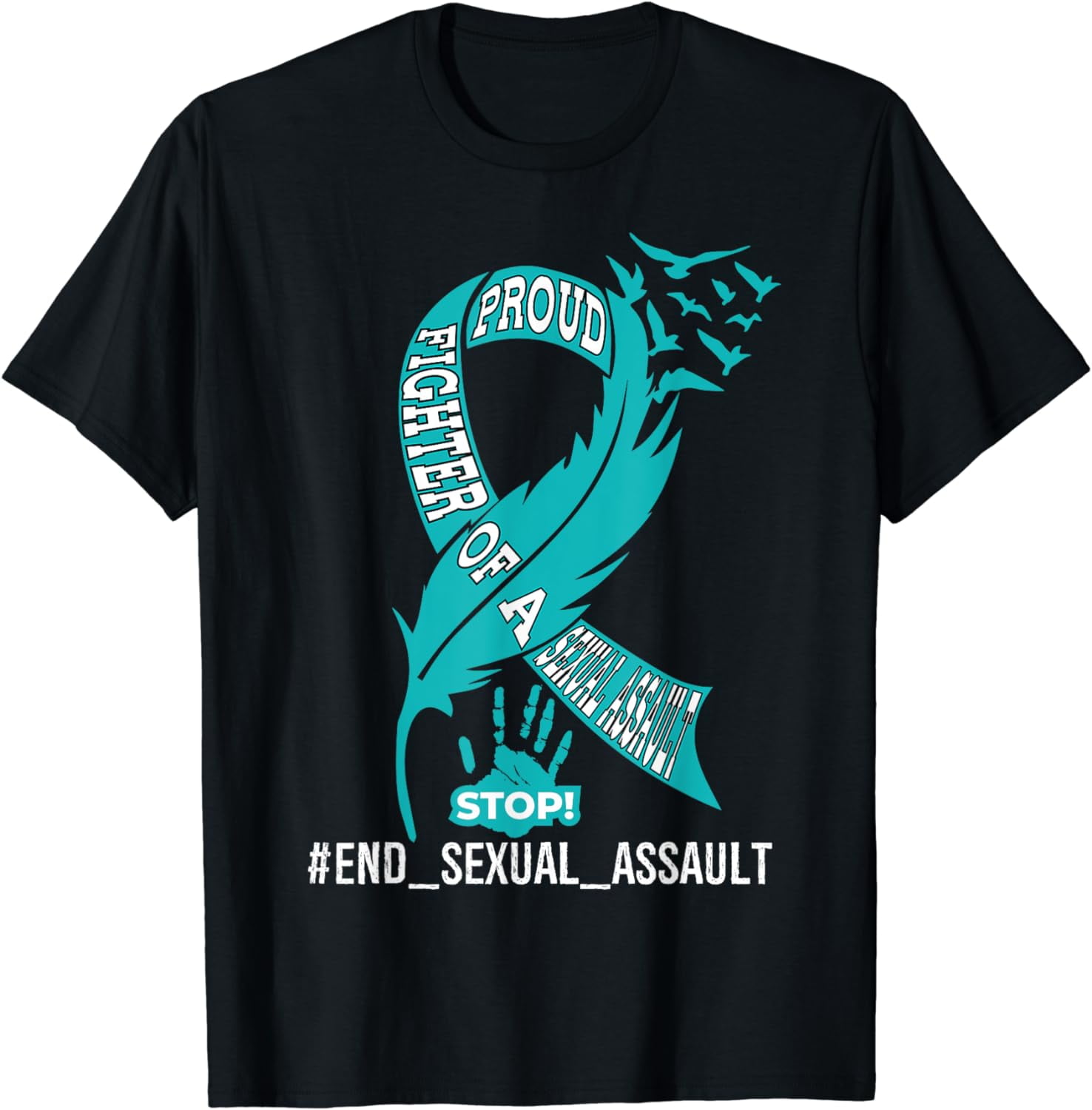 Sexual Assault Awareness Month End Sexual Assault Ribbon T-Shirt ...