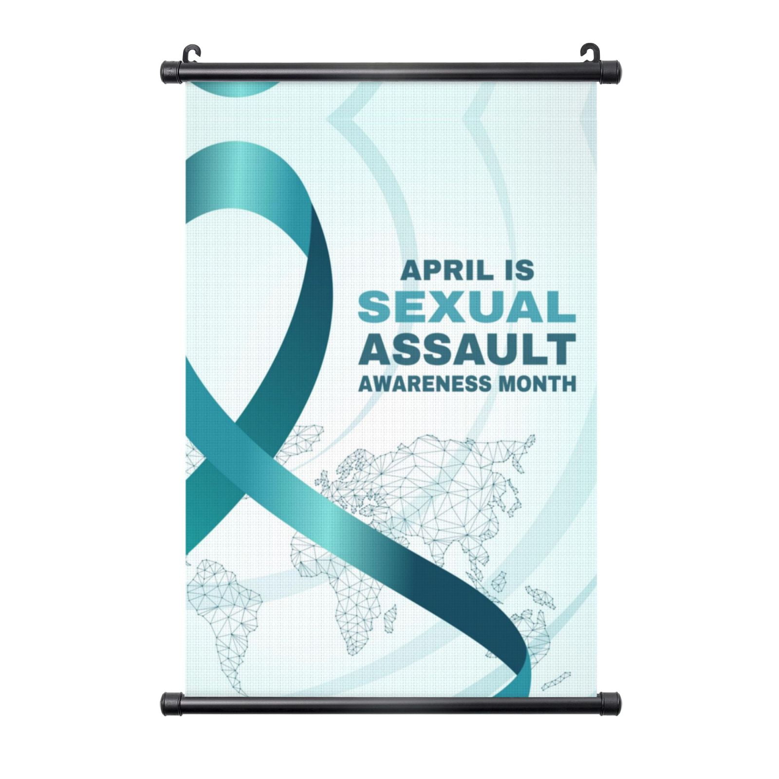 Sexual Assault Awareness Month Poster Wall Art Banner Backdrop Prints ...