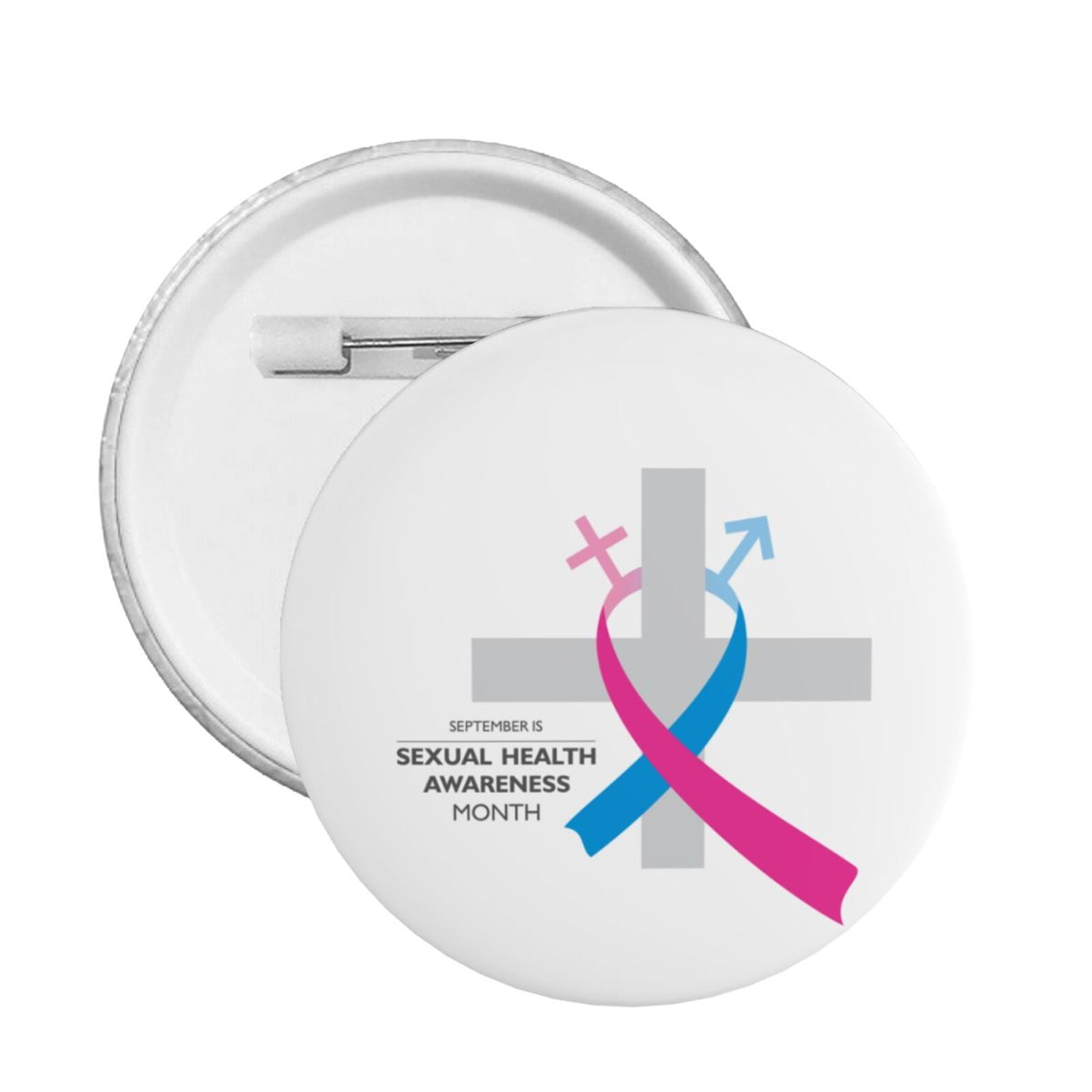 Sexual Health Awareness Month Pin Button Badge, Personalised Button ...
