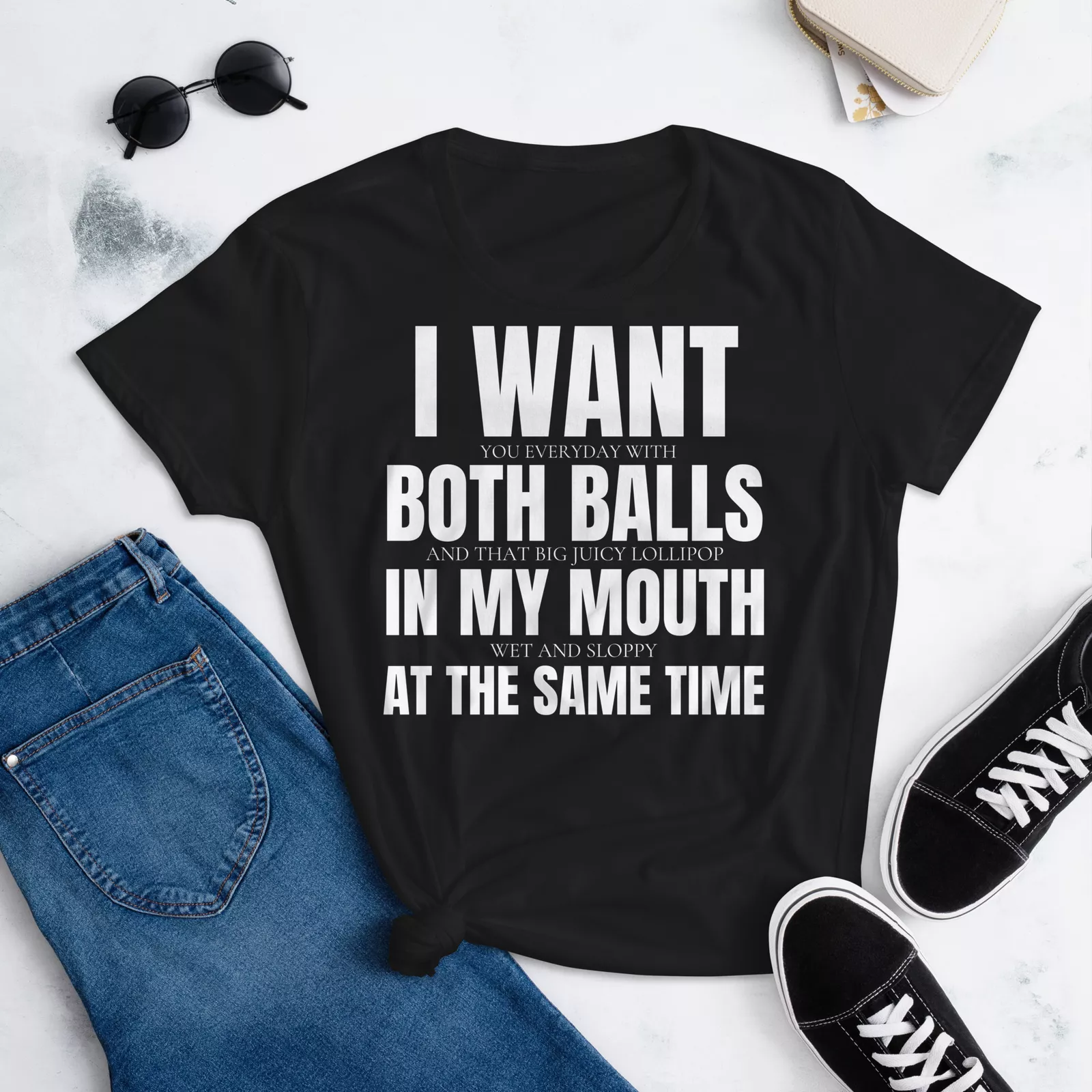 Sexual Innuendo Funny Offensive Adult Humor Gag Womens T Shirt