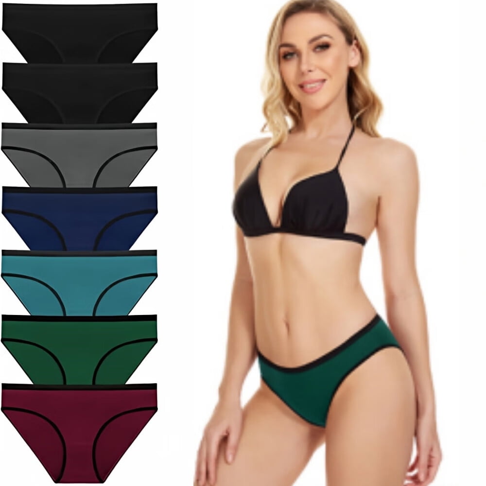 Sexy Basics Women’s Hi Cut Leg Bikini Panties | Ultra-Smooth Micro Fiber Nylon Spandex Underwear ...