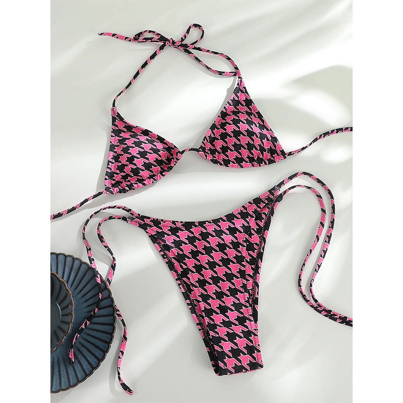 Sexy Bikini Set 2024 Summer Swimsuit Women Bandage Bikinis Micro Thong ...