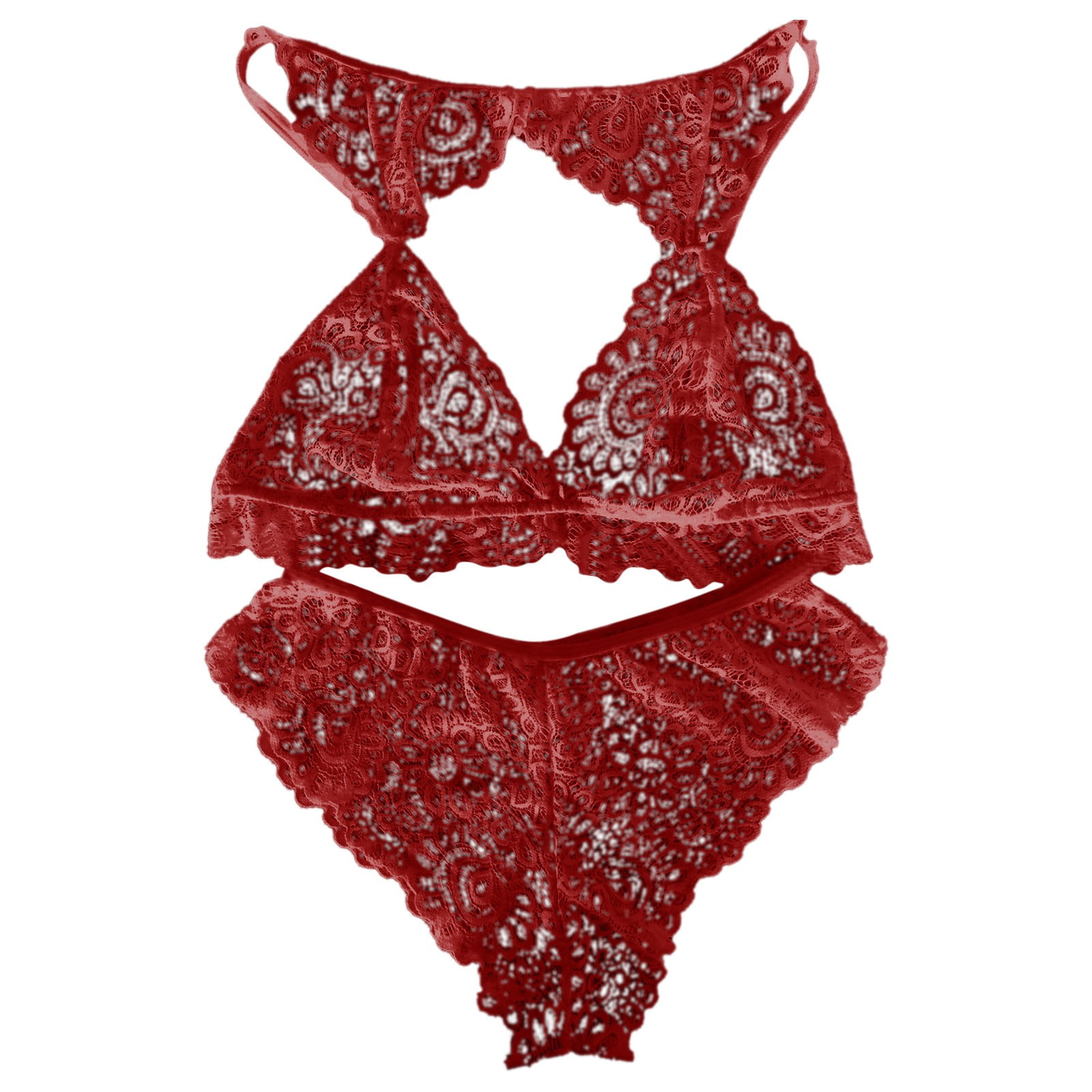 Sexy Bra And Panty Sets Lace Deep V See Through Lace Eyelashes Lace Suspenders Set Women Sexy