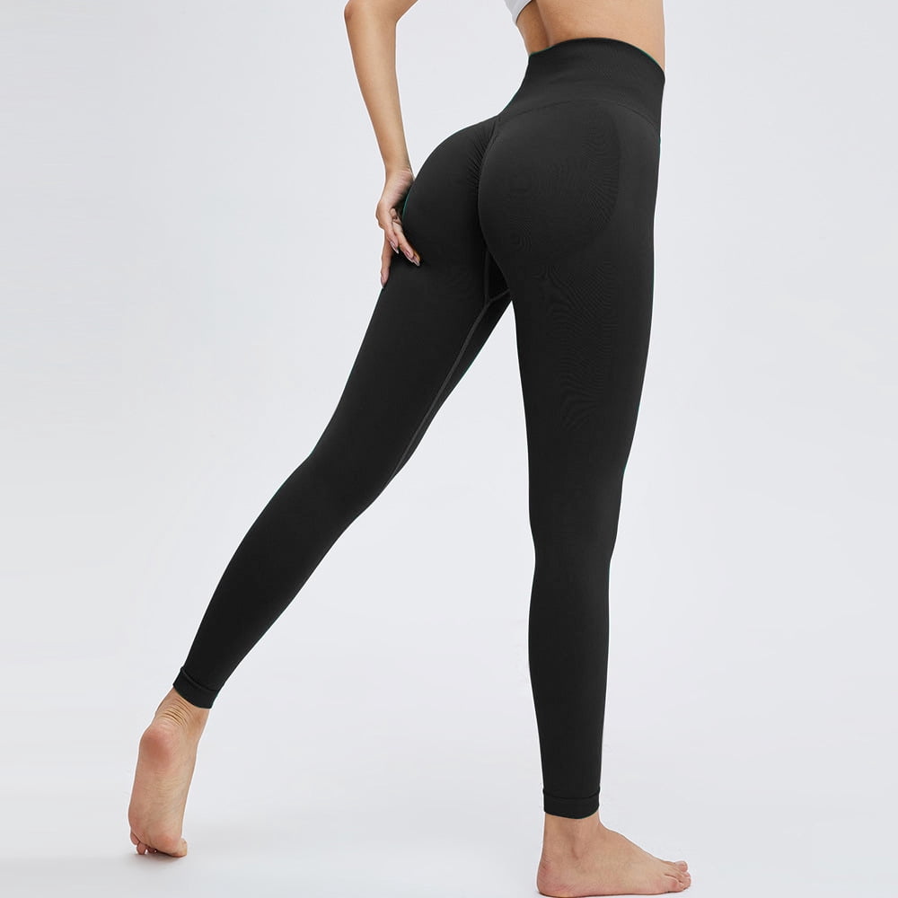 Sexy/Casual Honey Peach Seamless Yoga Pants with Raised Hips ...