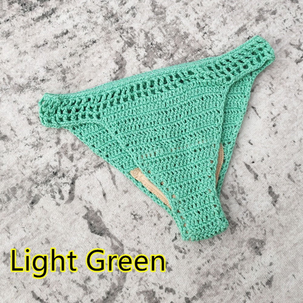 Sexy Crochet Bikini Cotton Hand Knitted Swimsuit Women Sexy Beach Wear ...