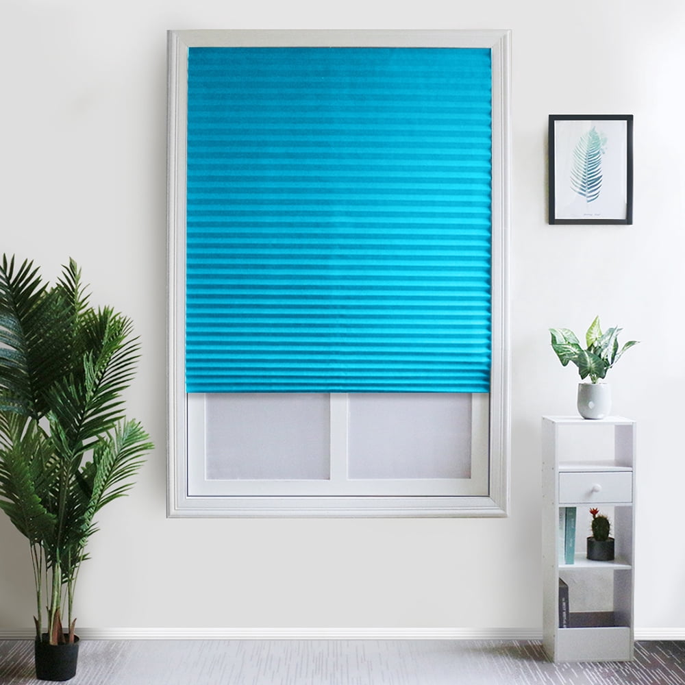 Sexy Dance 23 x 70 Inch Self Adhesive Cordless Blackout Pleated Blinds ...