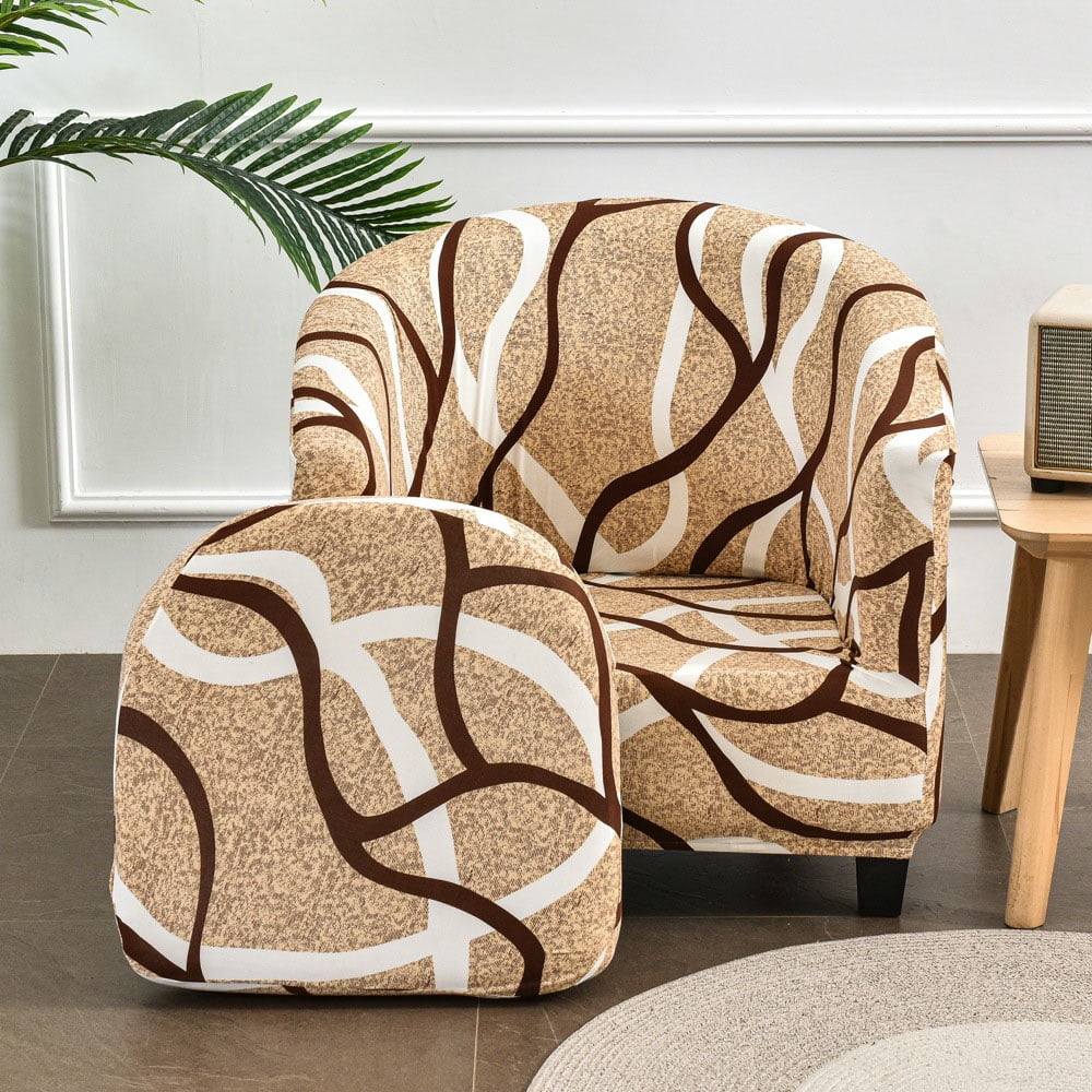 Sexy Dance Fabric Armchair Tub Club Sofa Cover 2-Piece with Seat ...