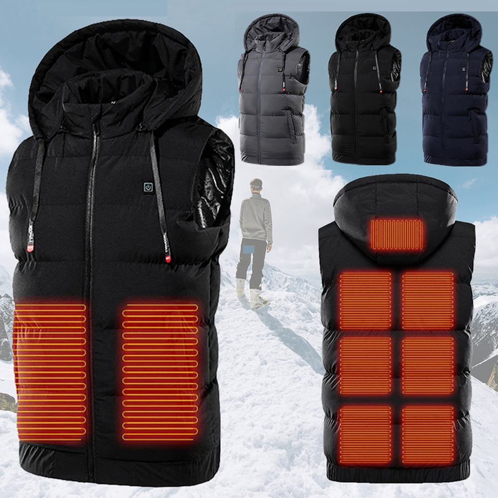 Sexy Dance Heating Vest For Men Hooded Heated Jacket Electric Thermal ...