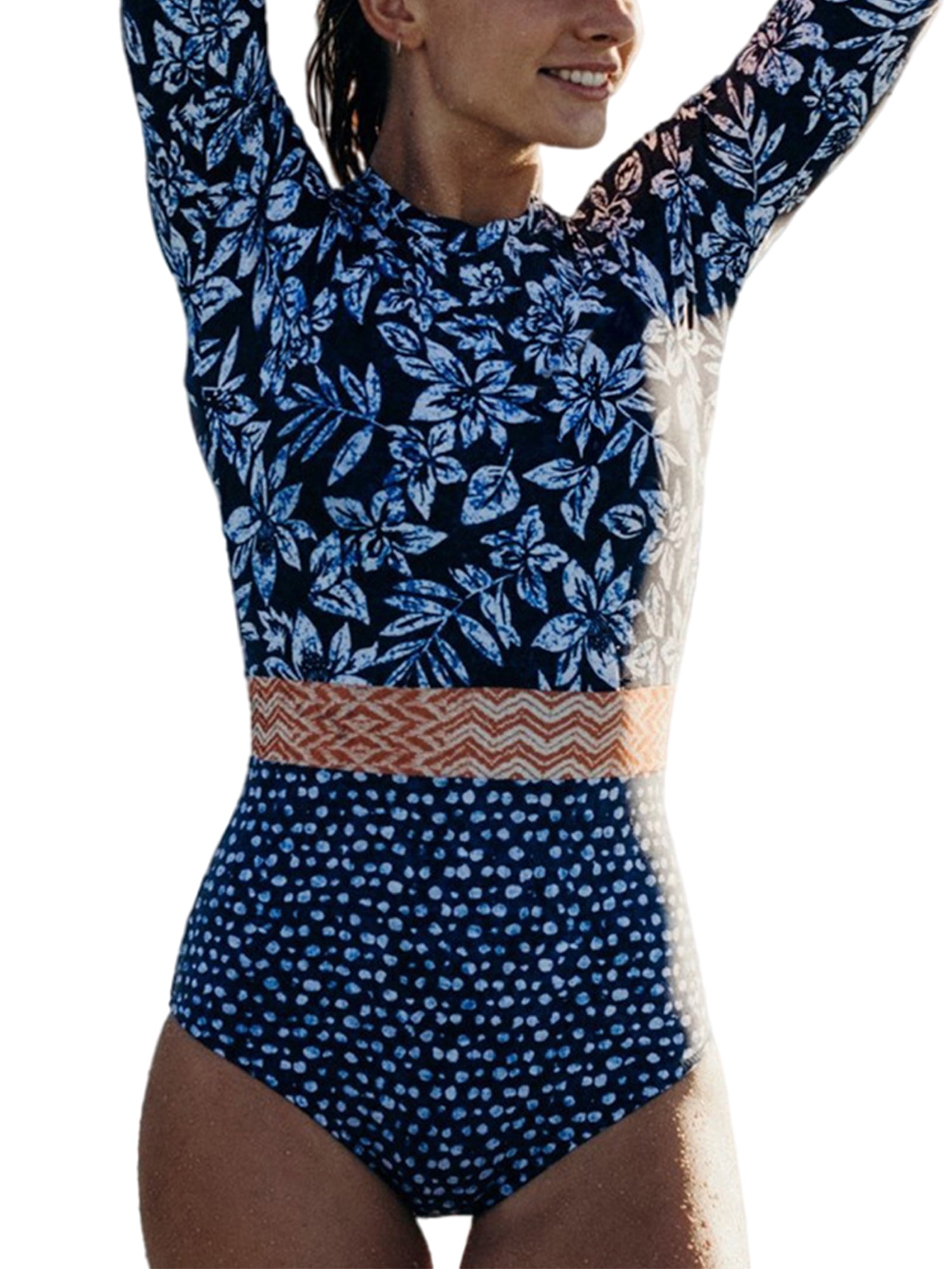 Sexy Dance Women One-piece Swimming Suit Zipper Monokinis Surfing ...