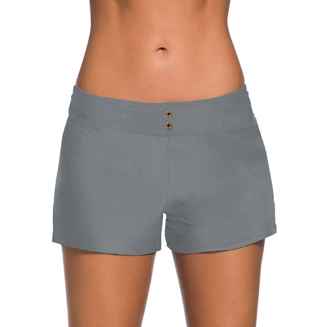 Sexy Dance Women Swim Shorts High Waist Swimsuit Bottom Tankini Quick ...