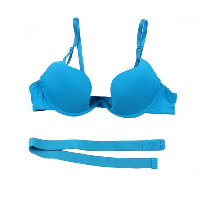 Sexy Deep U Plunge Bra Lowcut Convertible Halter Multipoint Push Up Bra