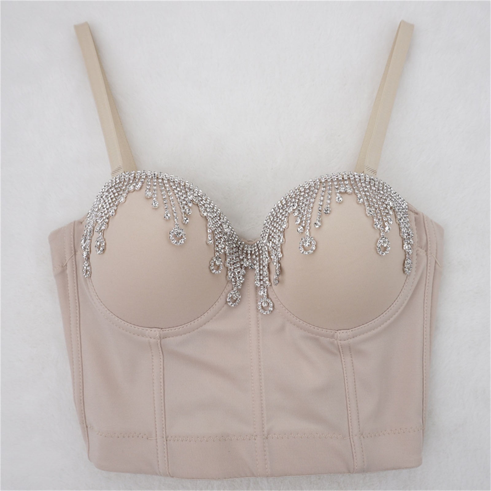 Sexy Deep V With Encrusted Shape And Shape Sexy Hot Girl Nightclub Top