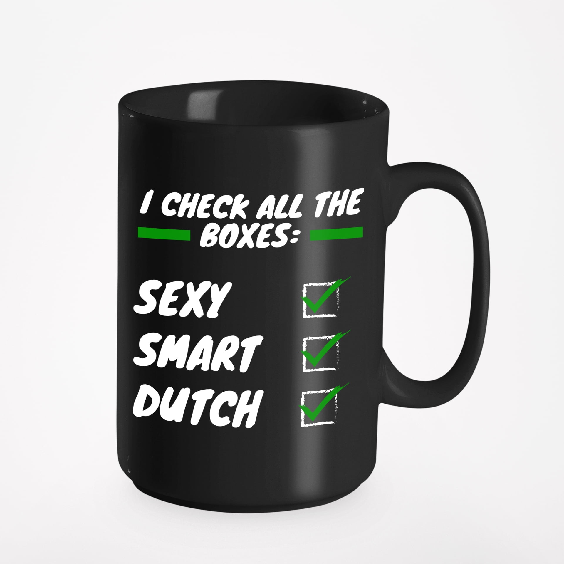 Sexy Dutch Ceramic, Black 15oz Ceramic Mug - Walmart.com