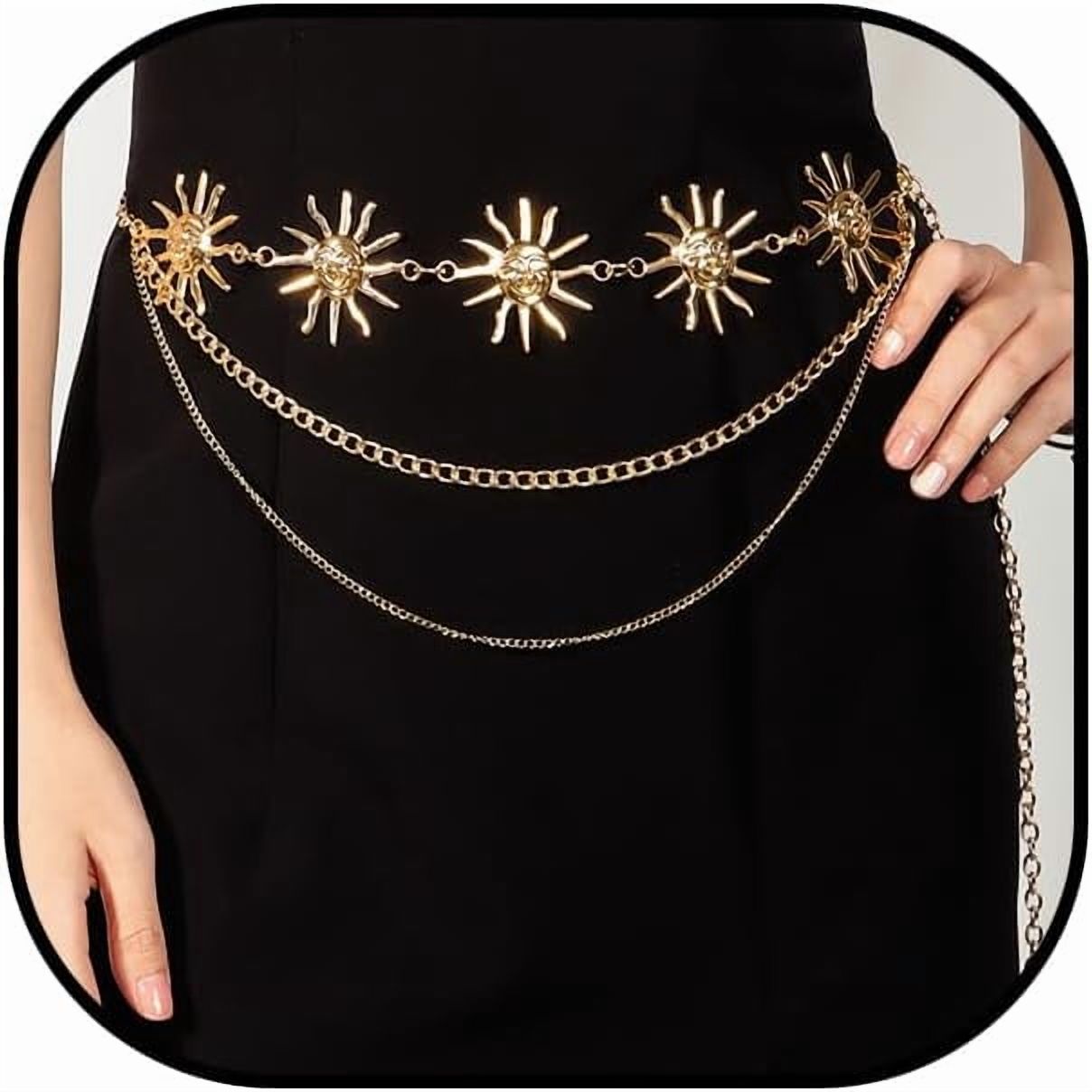 Sexy Elegant Metal Waist Chain Belt for Discerning Women Gold Silver ...