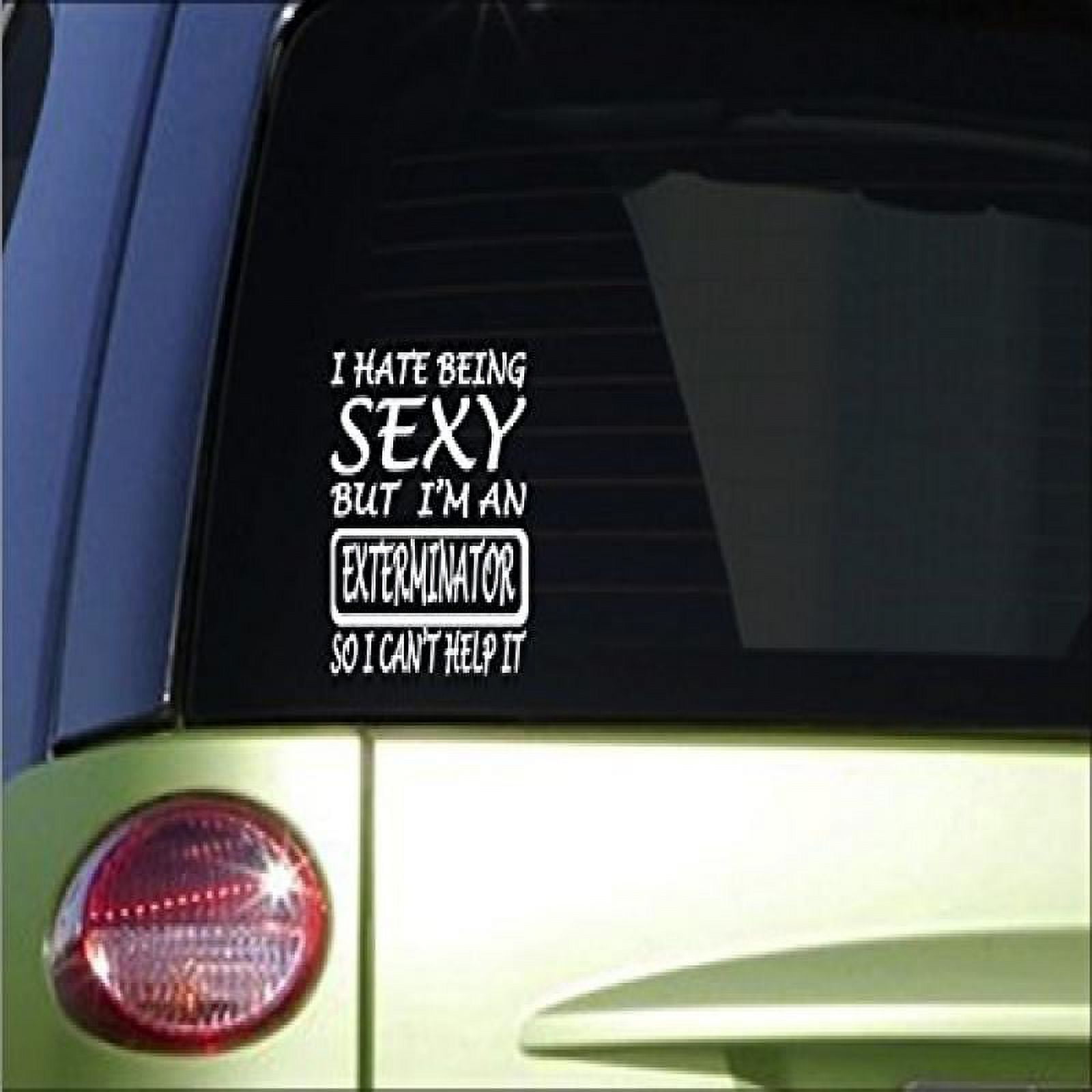 Sexy Exterminator 6" sticker *G105* bug spray termites insects pump ...