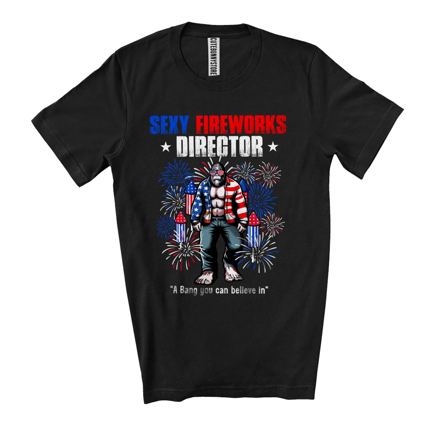 Sexy Fireworks Director; Awesome 4th Of July American Flag Bigfoot ...