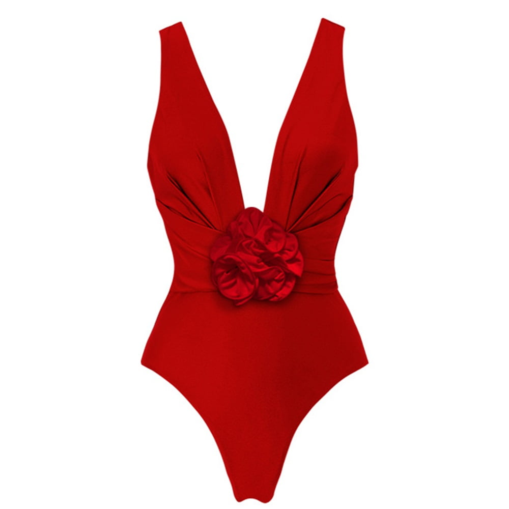 Sexy Flower One Piece Swimwear Trend Swimsuit 2024 Brazilian Biquini