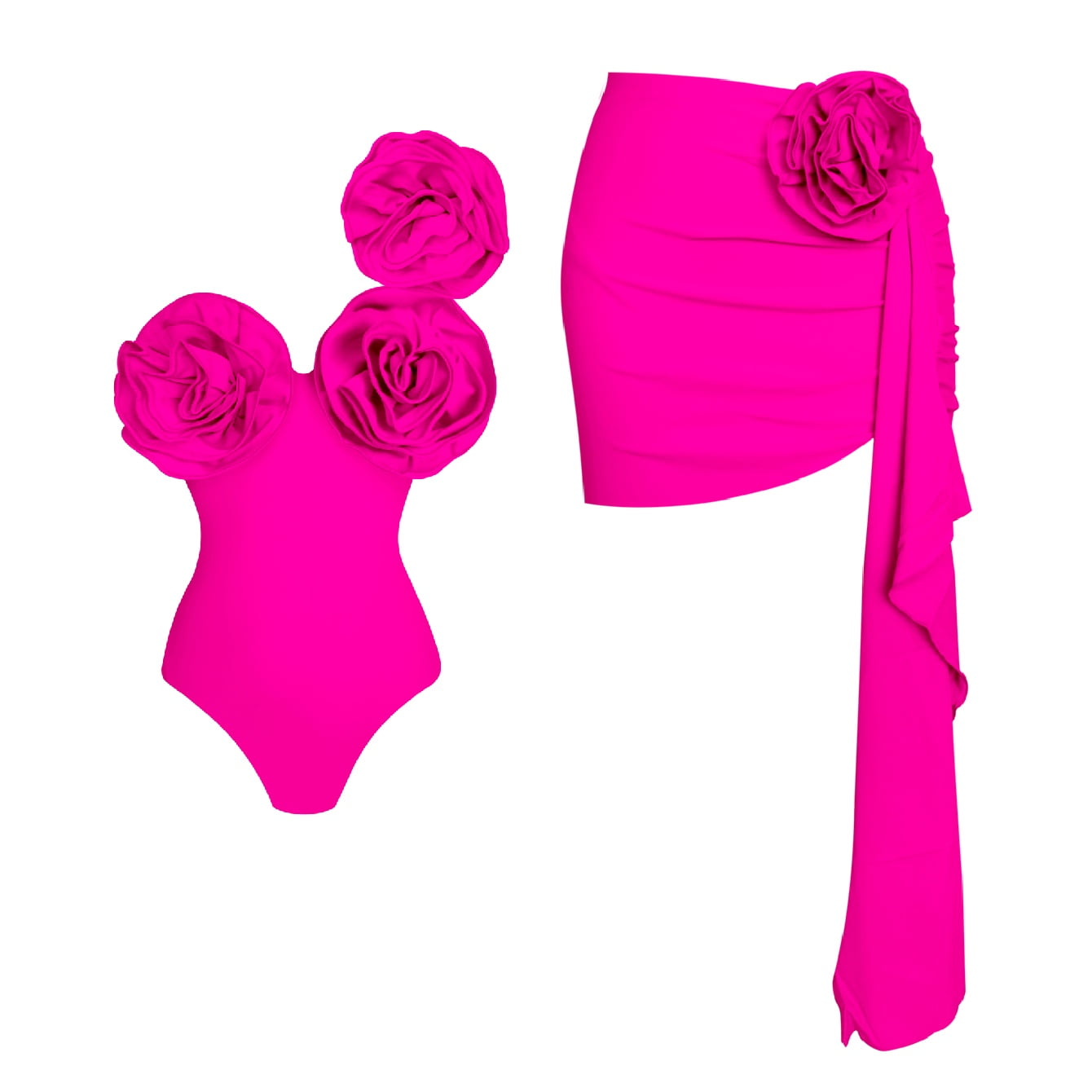 Sexy Flower One Piece Swimwear Trend Swimsuit 2024 Brazilian Biquini ...