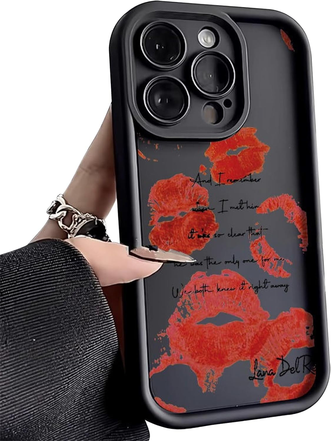 Sexy Girl Red Lips Kiss Silicone Case for iPhone Compatible with iPhone ...