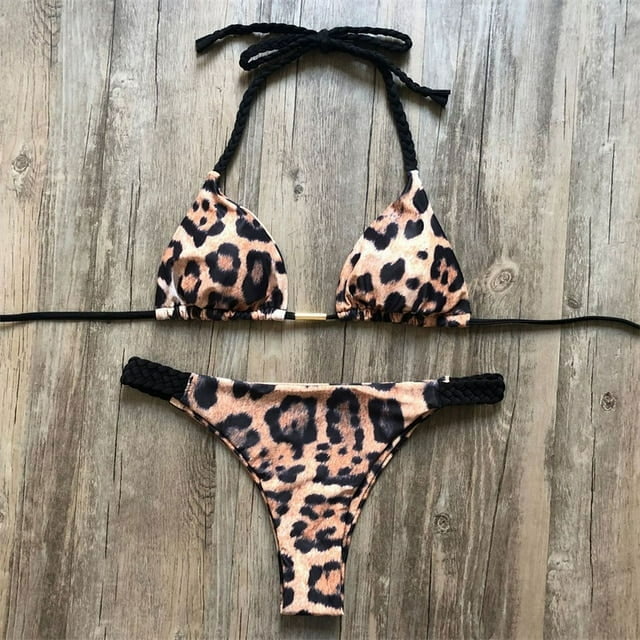 Sexy Halter Swimsuit Women Thong Micro Bikini Push Up 2023 Brazilian