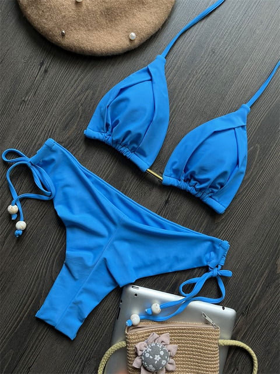Sexy Halter Swimsuit Women Thong Micro Bikini Push Up 2023 Brazilian