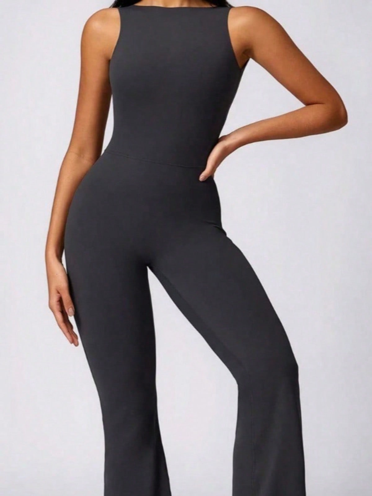 Sexy Hollow Out Backless One Piece Yoga Jumpsuit Women Sleeveless ...