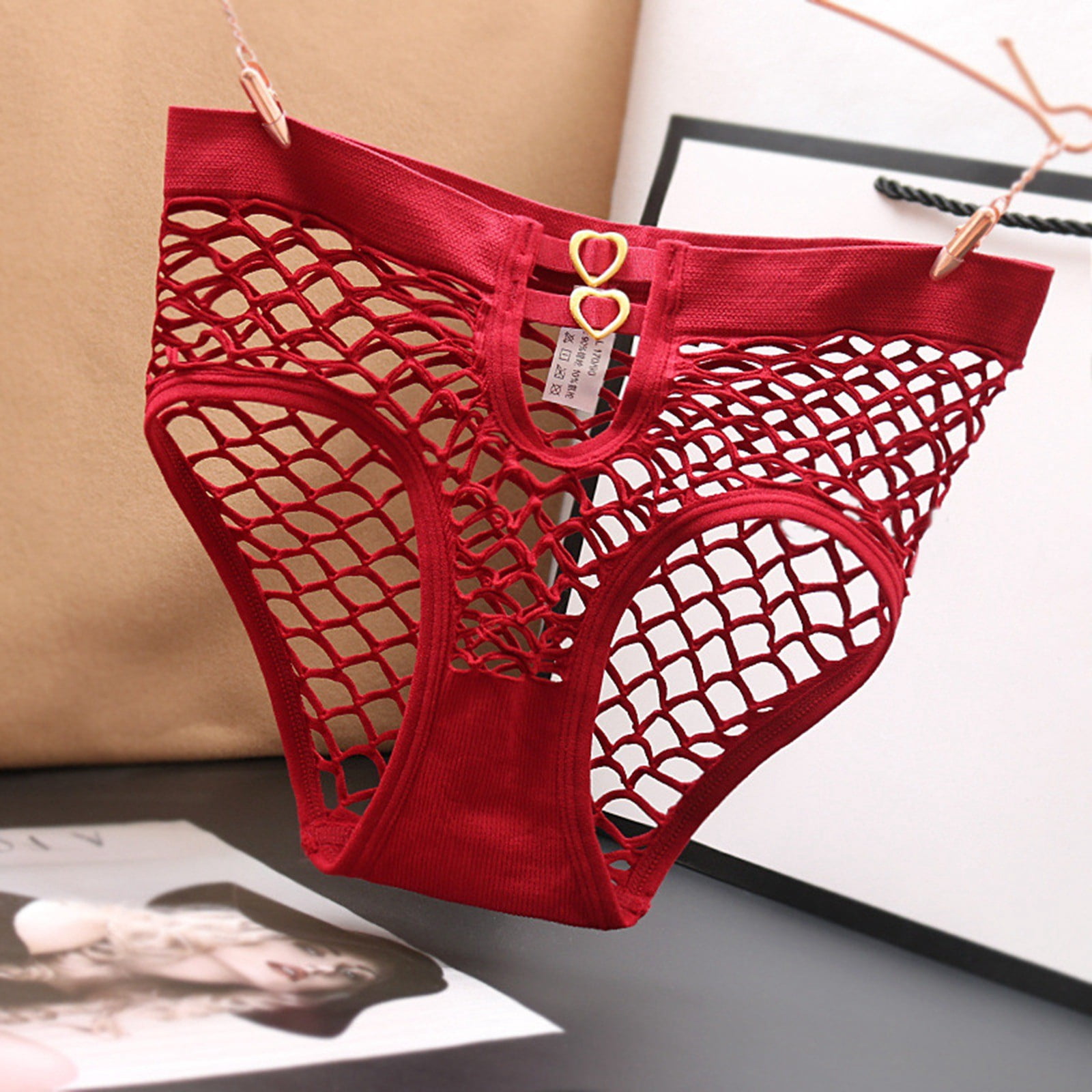 Sexy Hollowed Out Large Mesh Transparent Traceless Triangle Pants For ...