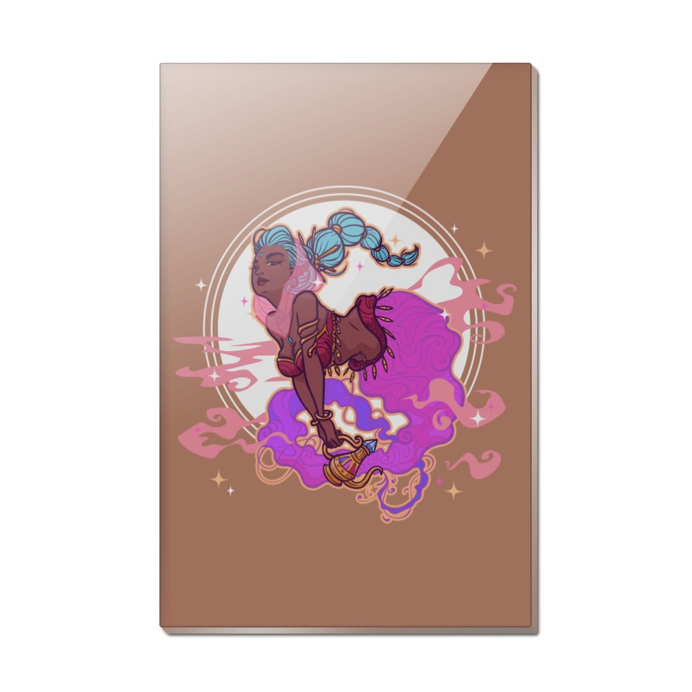 Sexy Jinn Djinn Genie Woman With Lamp Rectangle Acrylic Fridge ...
