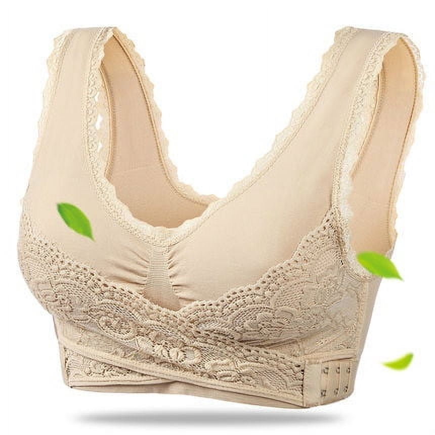 Sexy Lace Bralette Solid Cross Side Buckle Bra Brassiere Wireless Push ...