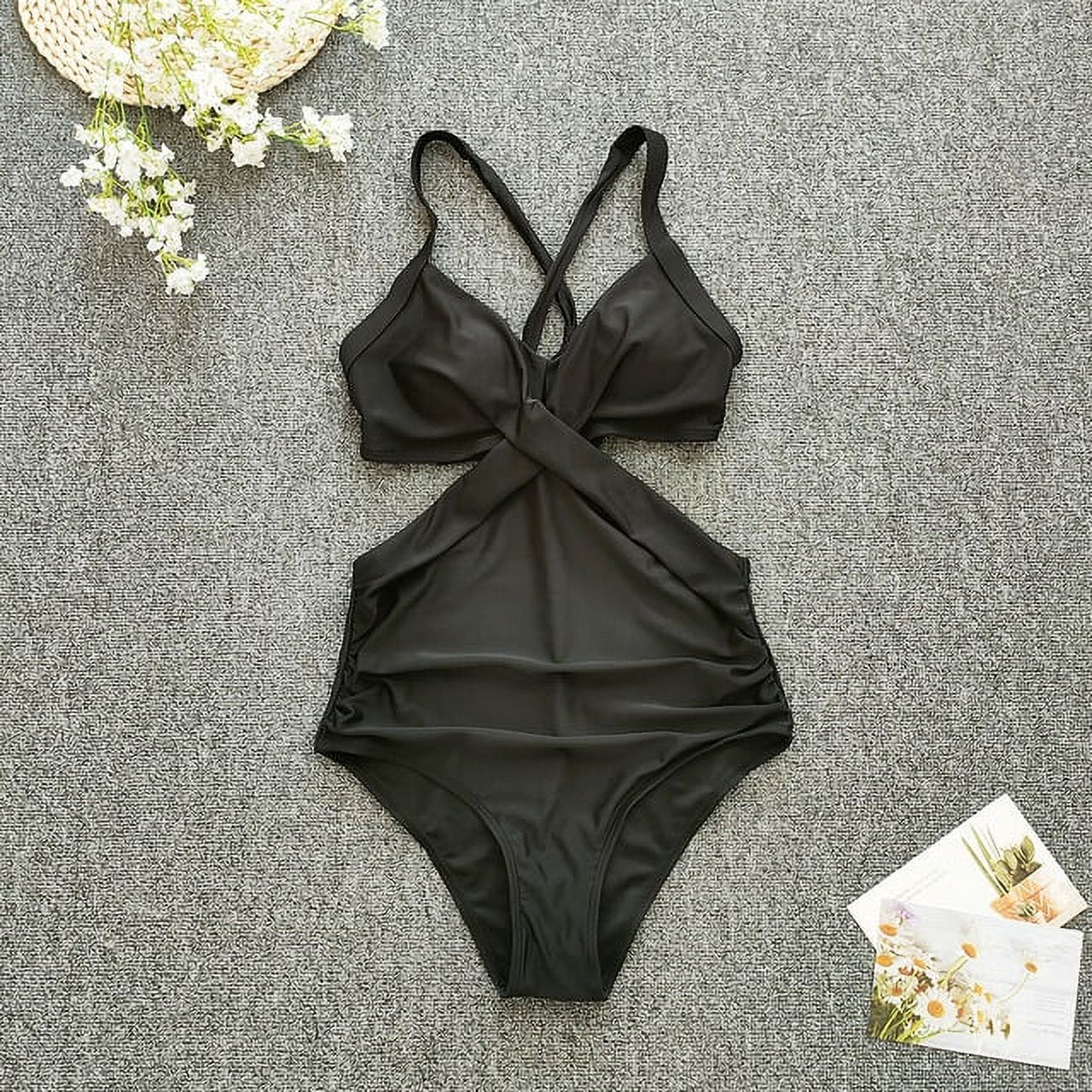 Sexy Leaky Back One Piece Swimsuit Women Bathing Suits New Swimwear ...
