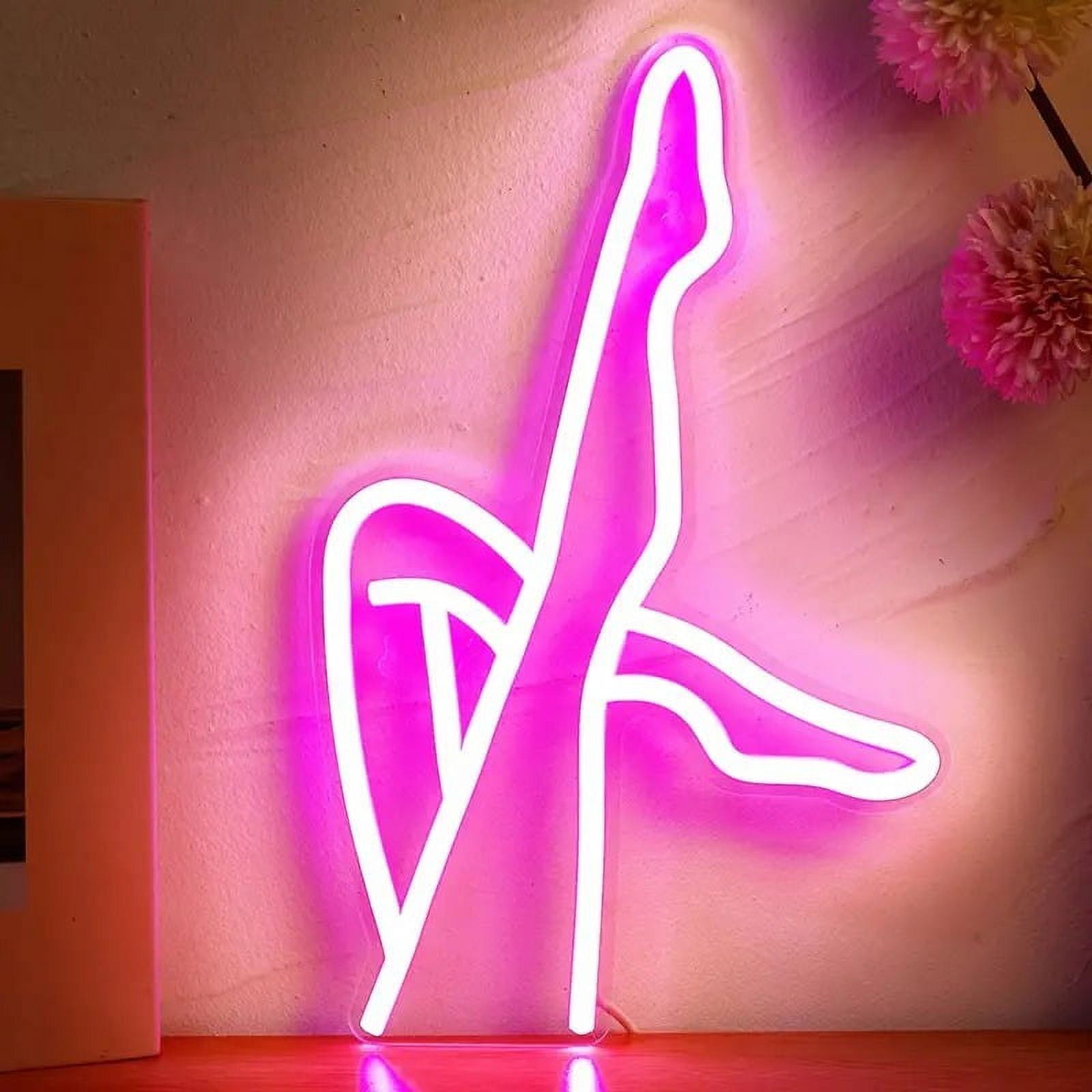 Sexy Leg Neon Light USB Powered Women Legs LED Sign Pink Neon Sign for ...