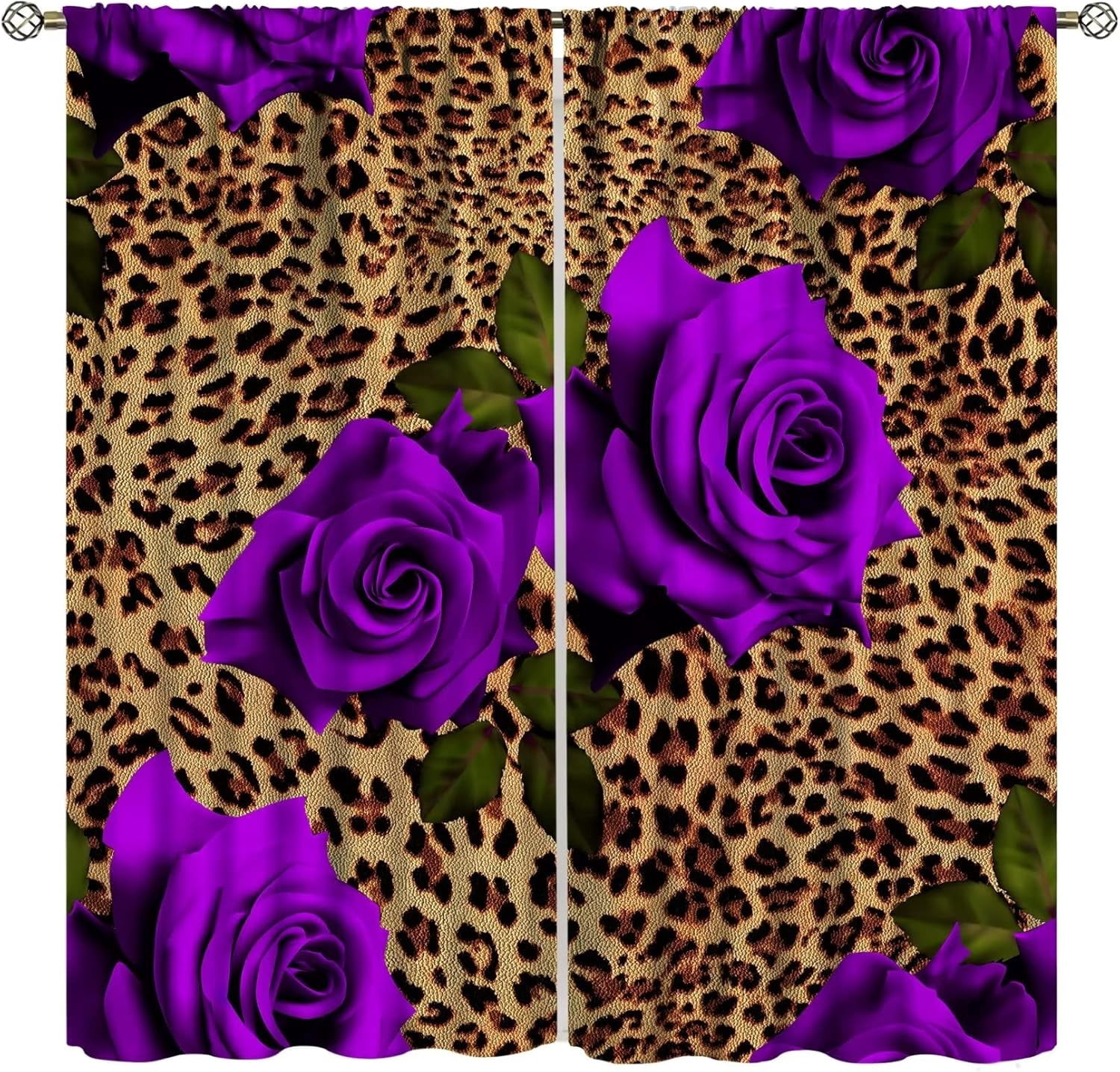 Sexy Leopard Print Curtains Brown Animal Texture Wild Animals Print ...