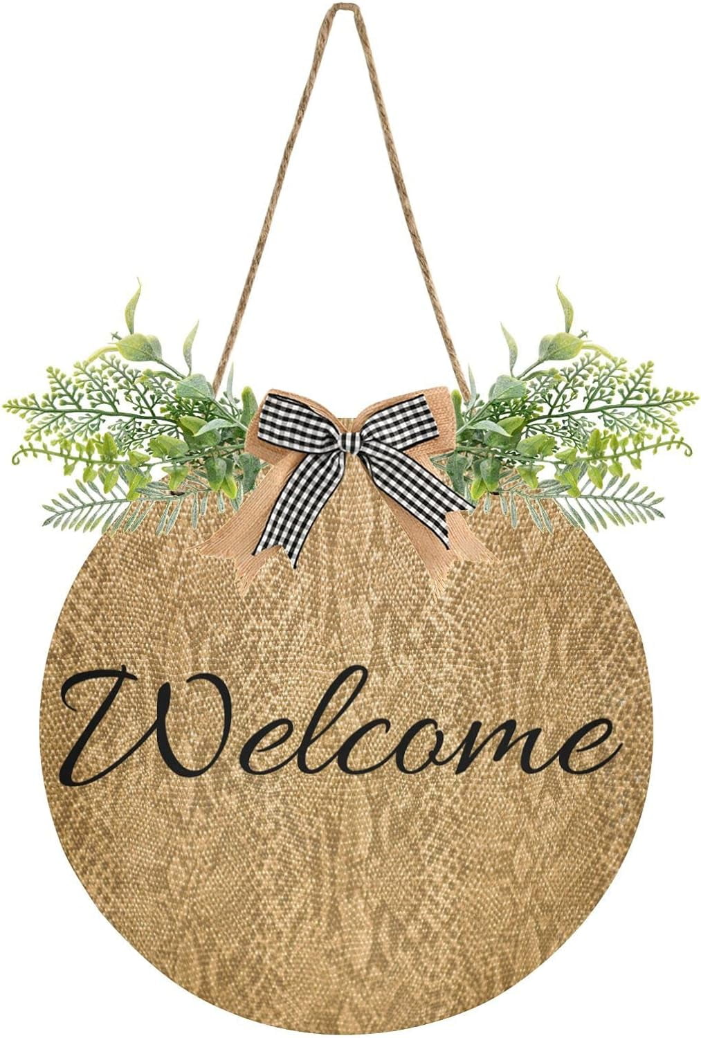 Sexy Leopard Print Welcome Sign for Front Door, Round Sign Hanging ...