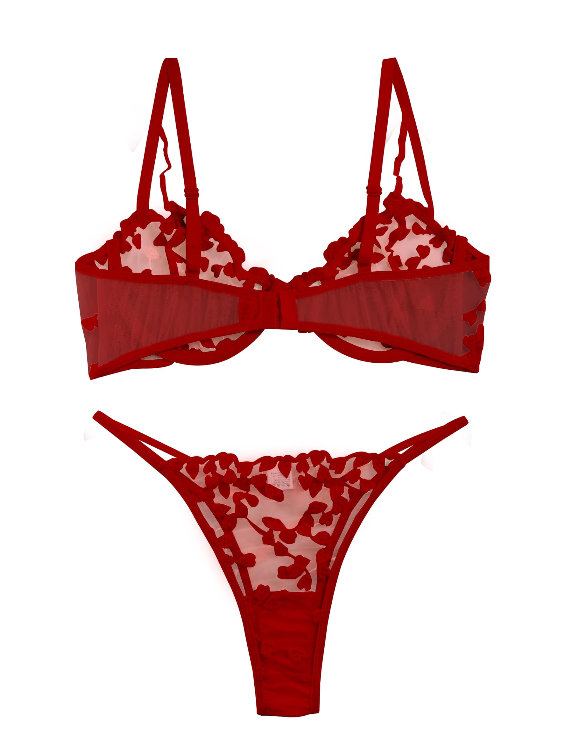 Sexy Lingerie For Women Classy Mesh Sheer Bra And Panty Sets Sexy Underwire Cute Push Up