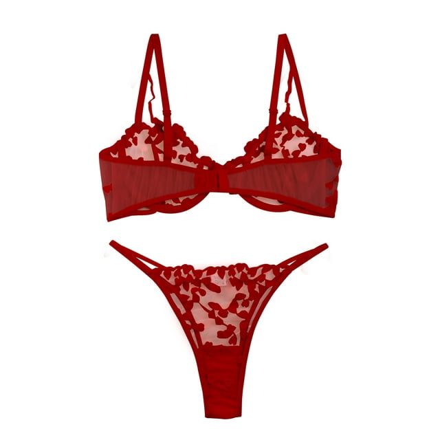 Sexy Lingerie For Women Classy Mesh Sheer Bra And Panty Sets Sexy