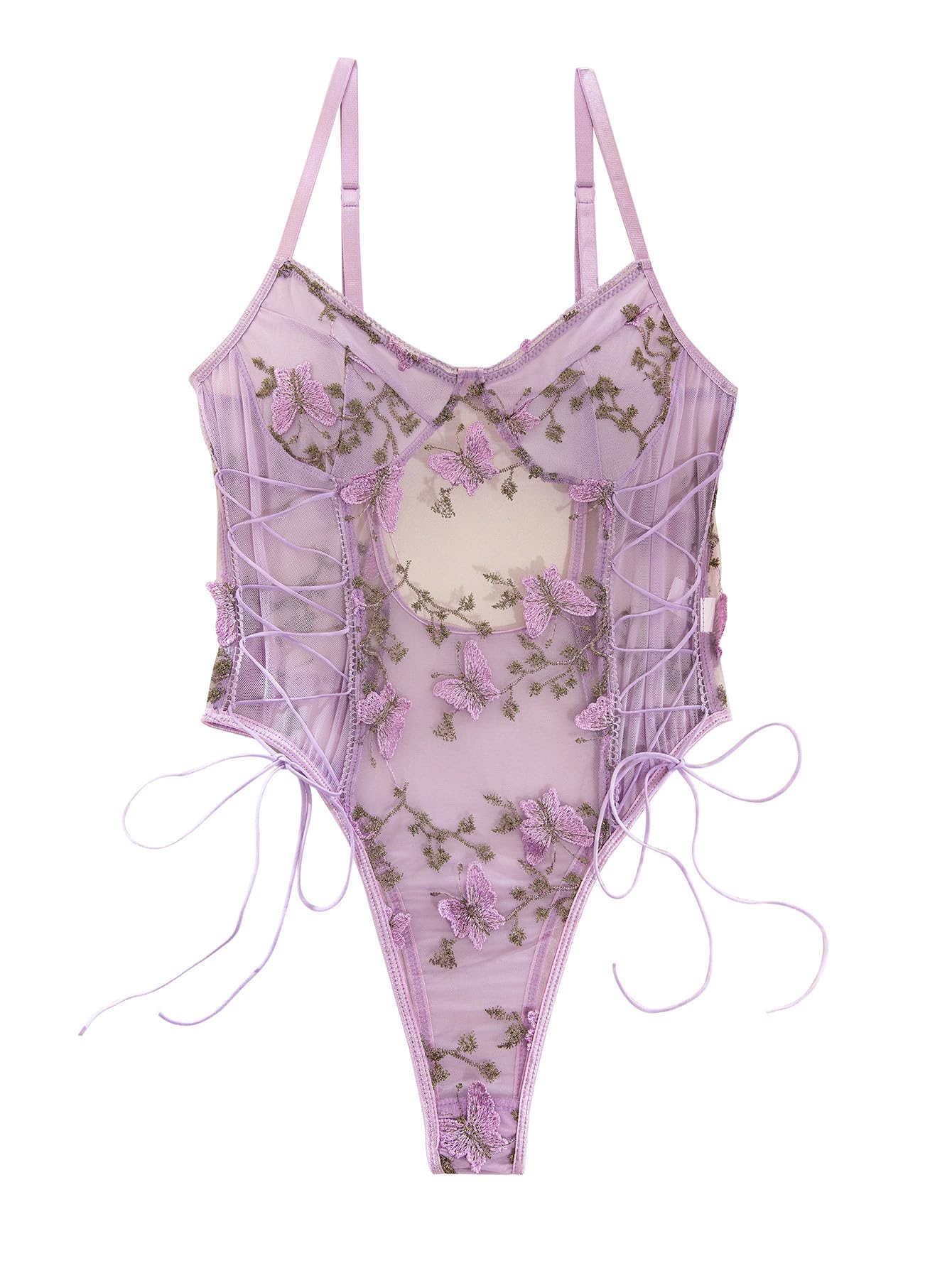 Sexy Lingerie for Women Deep V-Neck Lace Bodysuit Bridal Lingerie ...