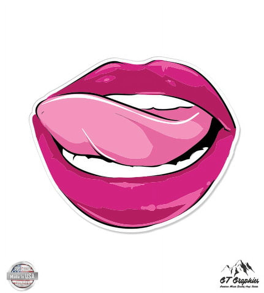 Sexy Lip Lick - 12" Vinyl Sticker Waterproof Decal - Walmart.com