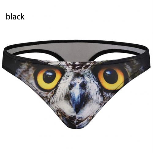 Sexy Men G string Briefs 3D Animal Print U Convex Bulge Pouch Low Rise ...