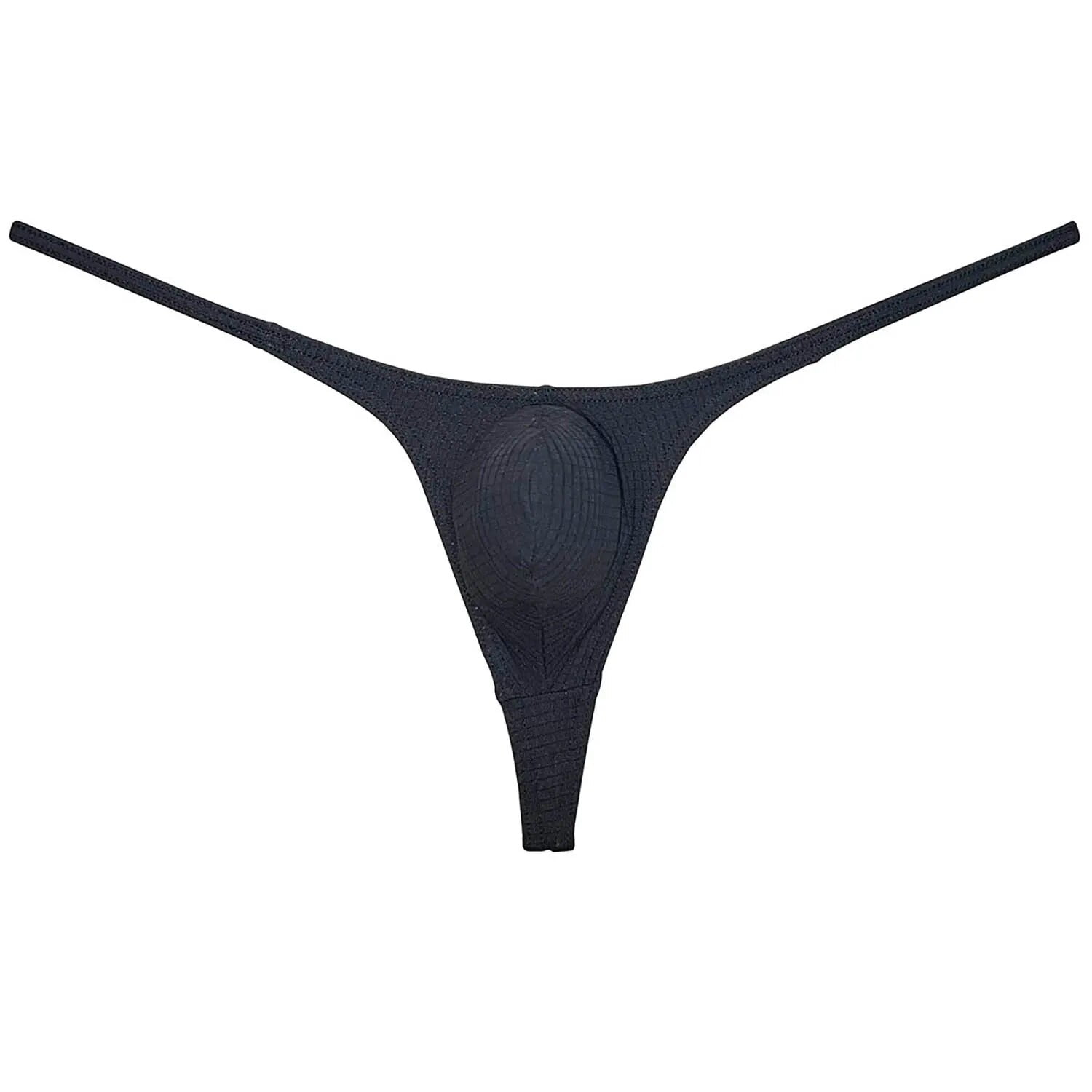 Sexy Men's Solid Checkered Spandex Pouch Thong Underwear G-string Micro ...